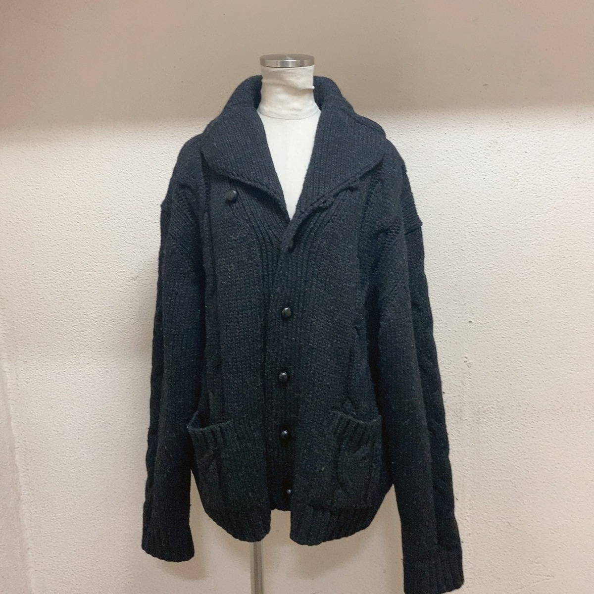 ヴィンテージ ニットジャケット 黒 vintage knit jacket | UTA