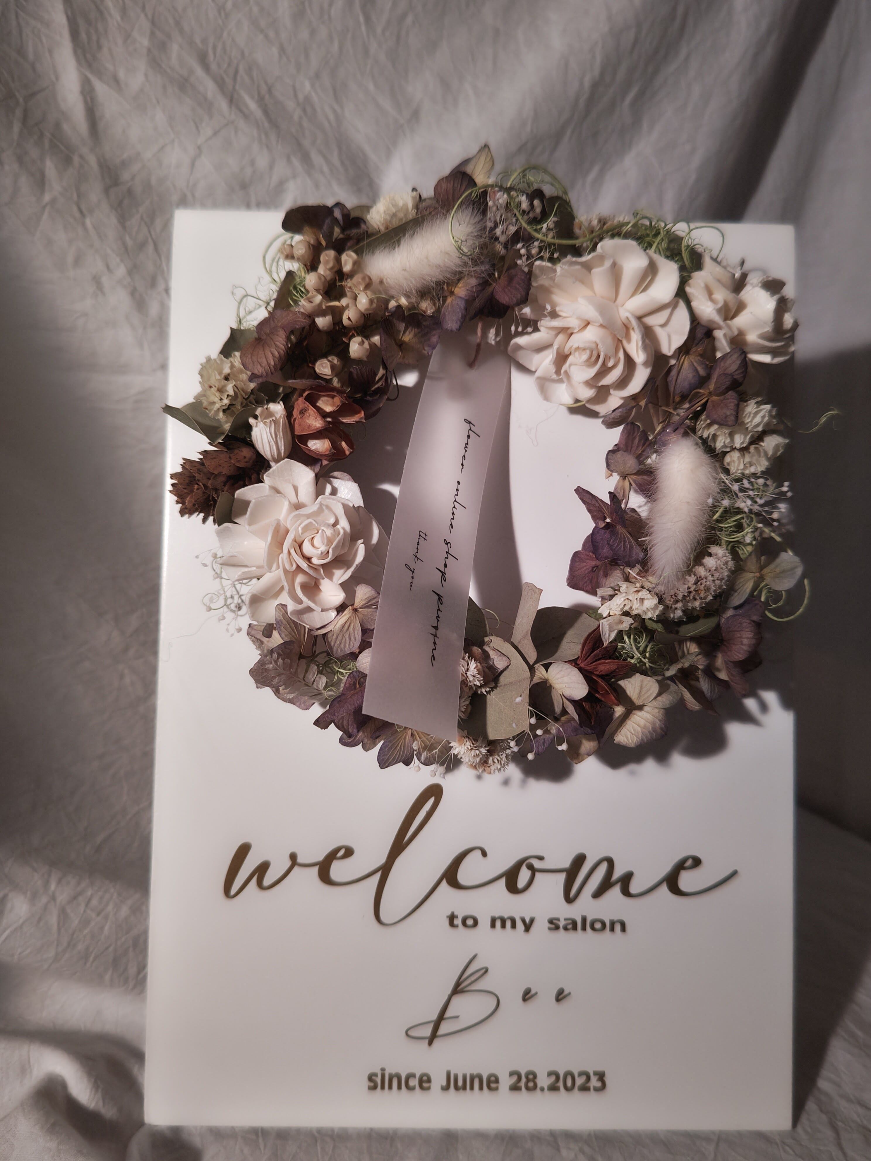 作品⑦ A4ドライフラワーボード【リース】 | pivoine