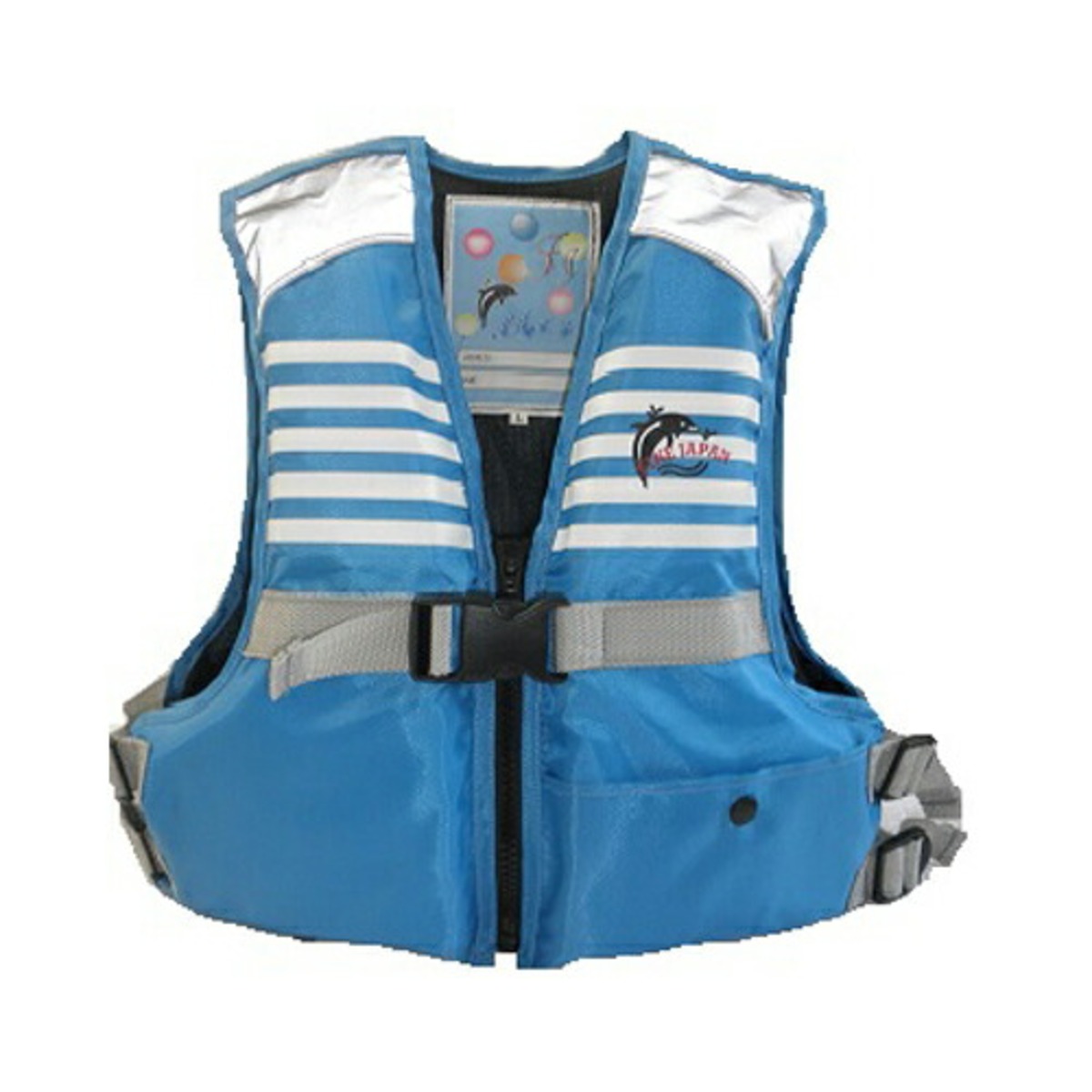 【即納】Jr.フローティングベスト 笛付き ブルー L ファインジャパン FV-6116 ライフジャケット 子供用 | ebisu3