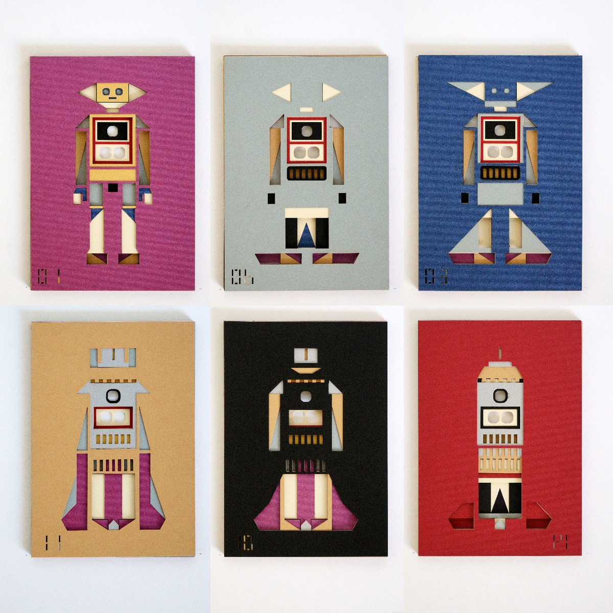 Multi-Card Book マルチカードブック① Robot and Rocket | MOJ GALLERY