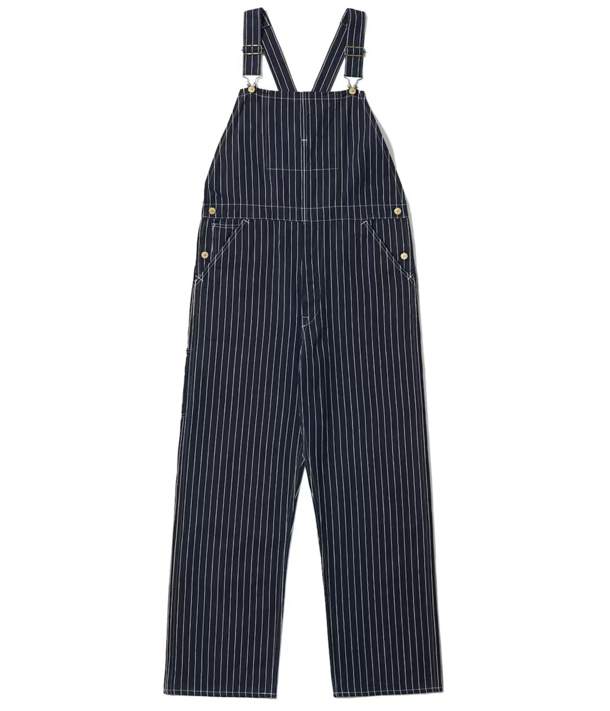 HEADLIGHT 8oz. SPECIAL WOVEN STRIPE DENIM LOW BACK OVERALLS | Hi-Hoo!!