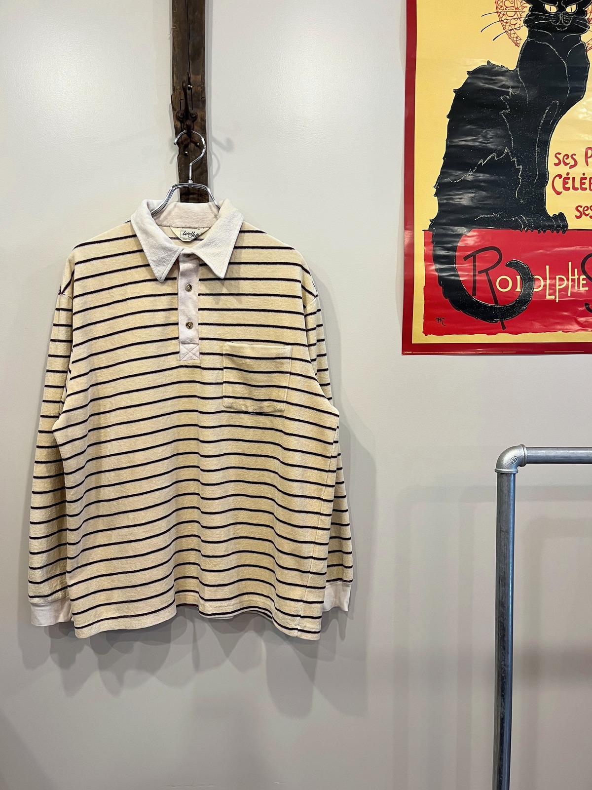 【Lord Jeff】70's BORDER PILE POLOSHIRT sizeXL | Rill