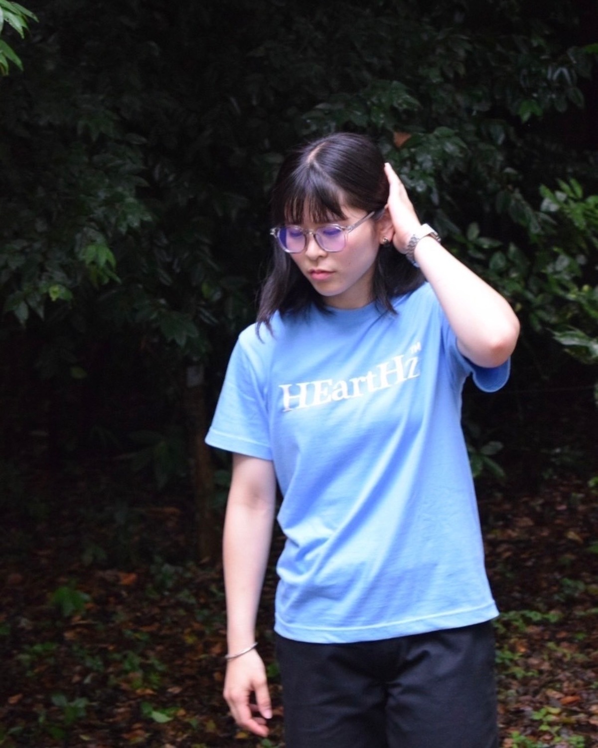 Logo T-shirt (saxe blue / white) | HEartHz