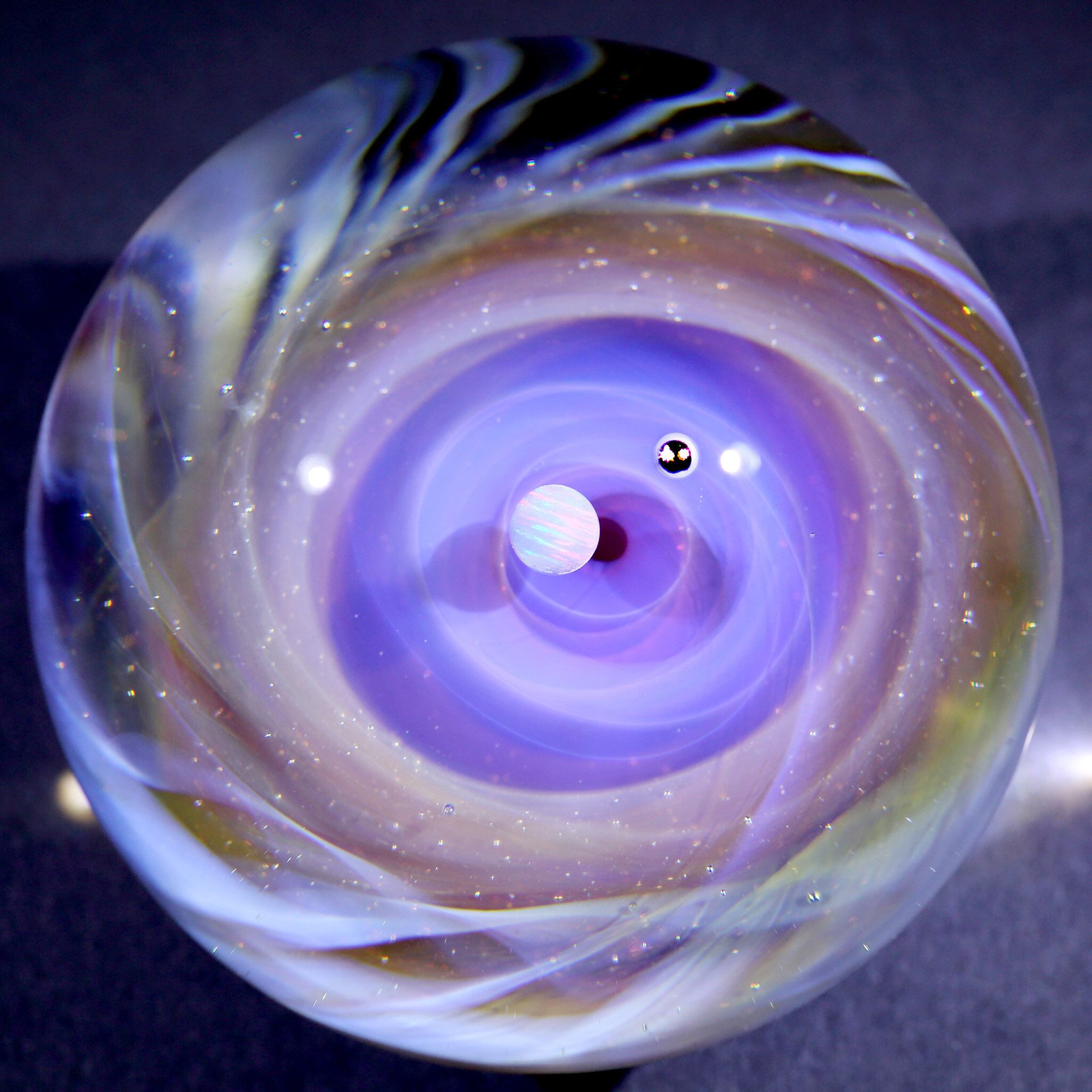 55mm Galaxy Glass Marble 金(24K)の粒宇宙ガラスマーブル - オブジェ no.M107 | Star Safari ...