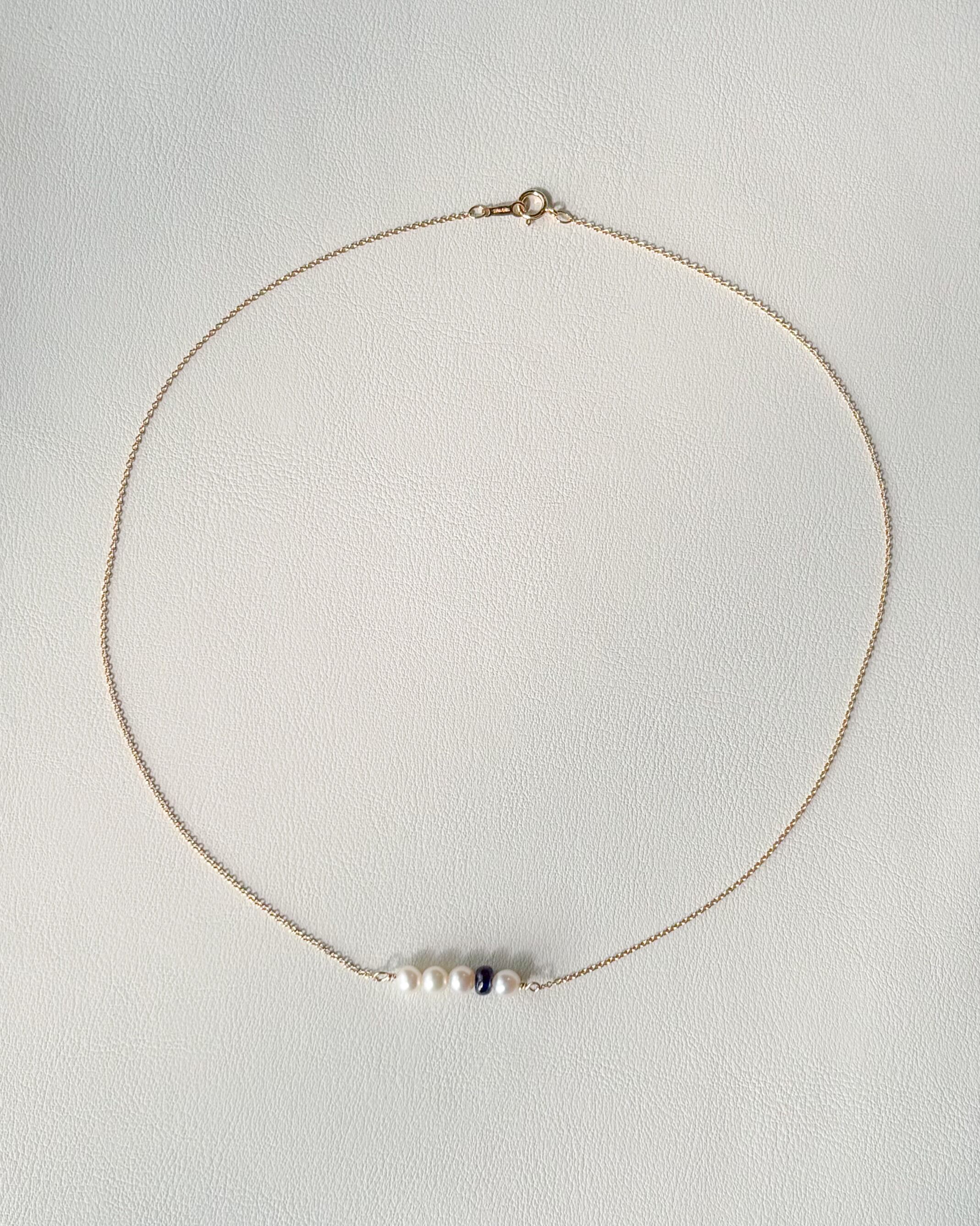 Step 3｜Birth Lights｜サファイア＆パールのネックレス（9月誕生石） | LUCENT (ルーセント)