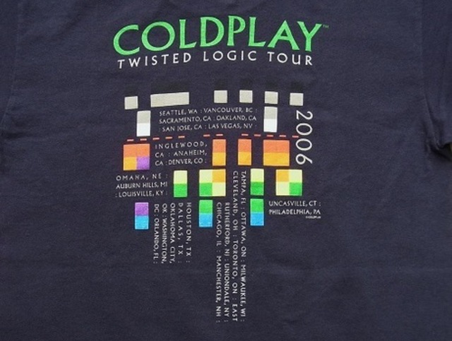 00's COLDPLAY TWISTED LOGIC TOUR 2005 ツアーTシャツ | CYCLONE