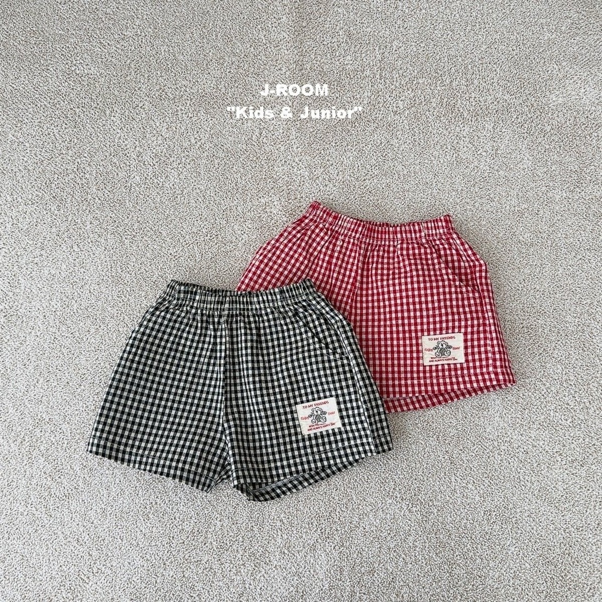 jroom cotton check 4length pants | chama.