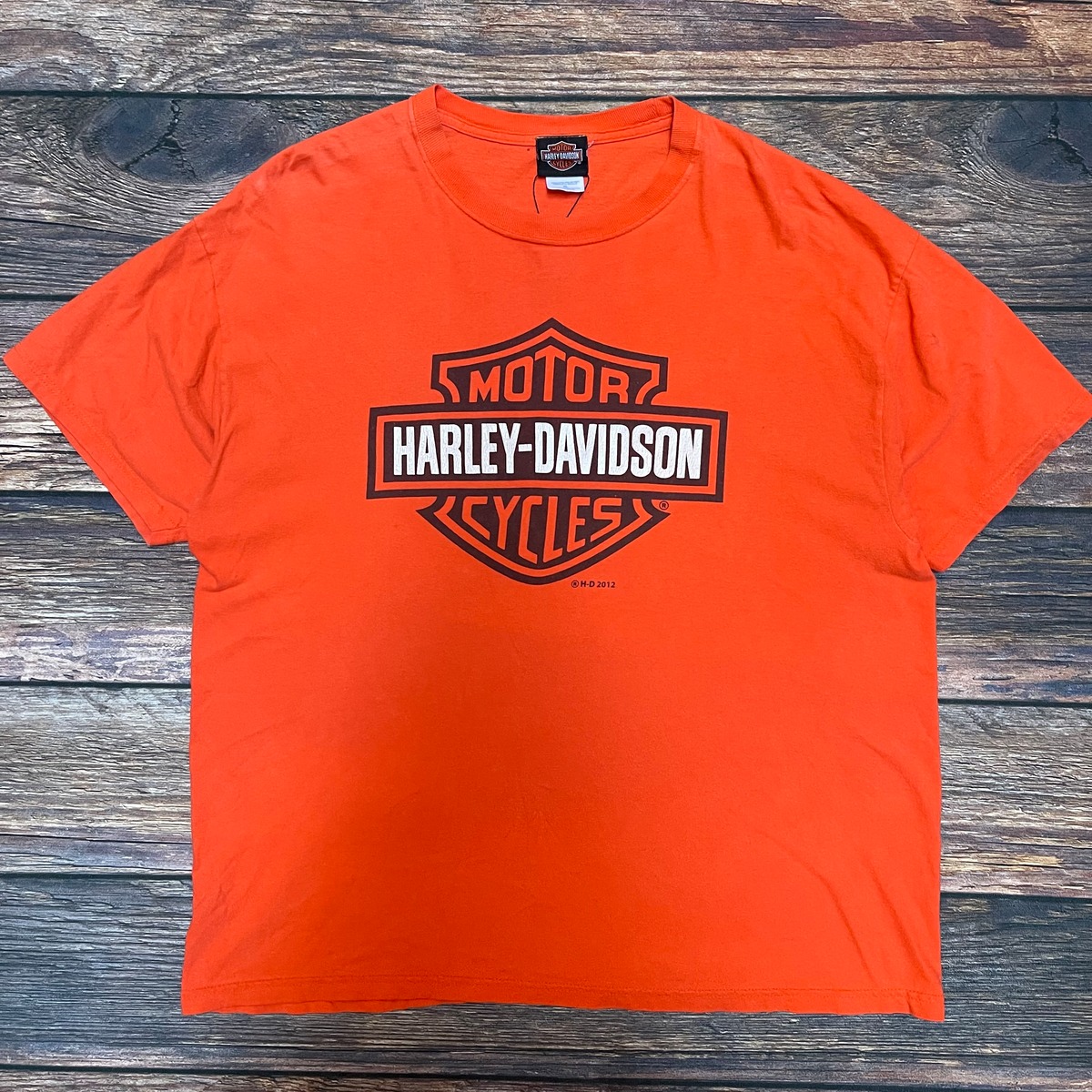 ハーレーダビッドソン 半袖Tシャツ オレンジ XLサイズ ロゴT | 古着屋DIGDIG