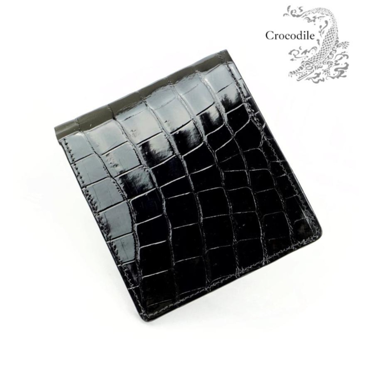 103081ｸﾛｺﾀﾞｲﾙｶｰﾄﾞｳｫﾚｯﾄ二つ折り財布(ｸﾛ・ﾂﾔ) | takasago | 東京柴又革財布専門店