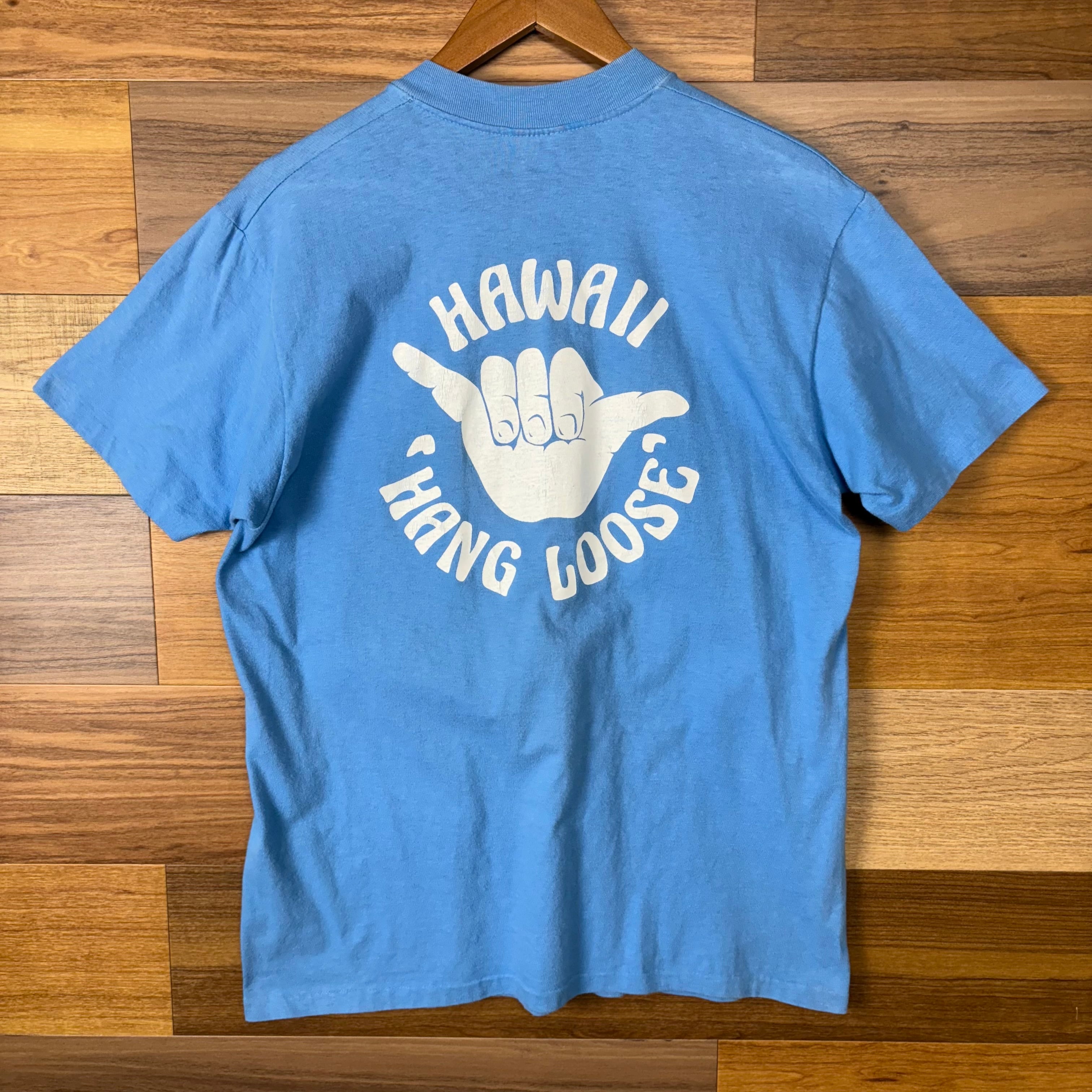 【古着通販】USA製 80s HAWAII HANG LOOSE プリント Tシャツ サイズ メンズ L 80年代 オールドサーフ 古着 r25042590 VINTAGEの古着 ...
