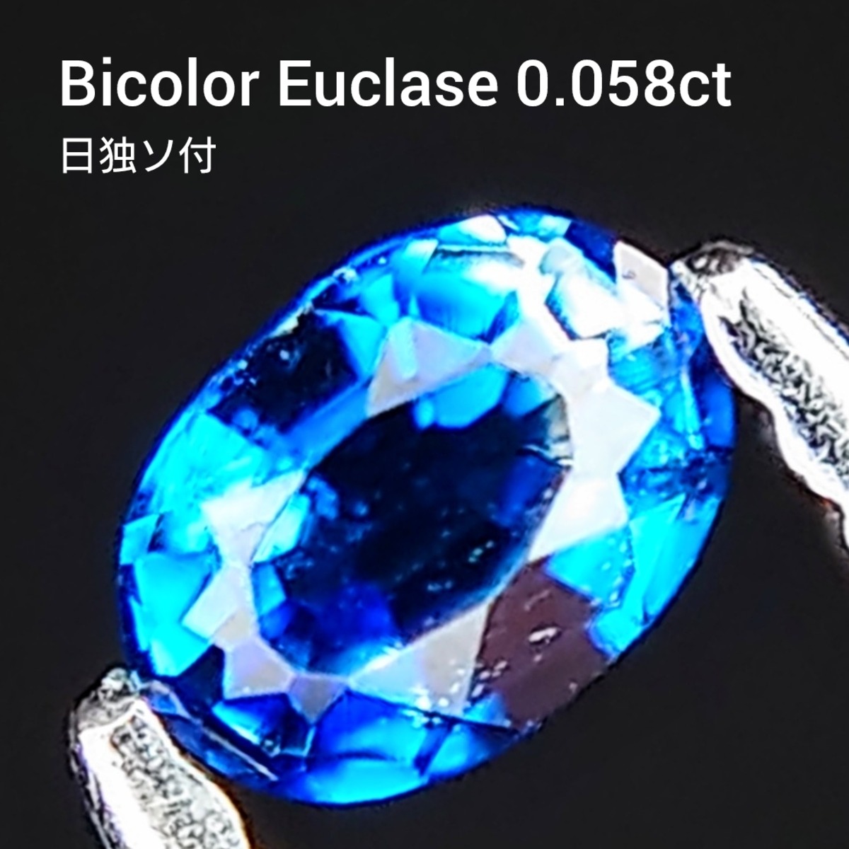 極希少 Bicolor Euclase 0.058ct 日独ソ付 ルース☆ | wisteria777