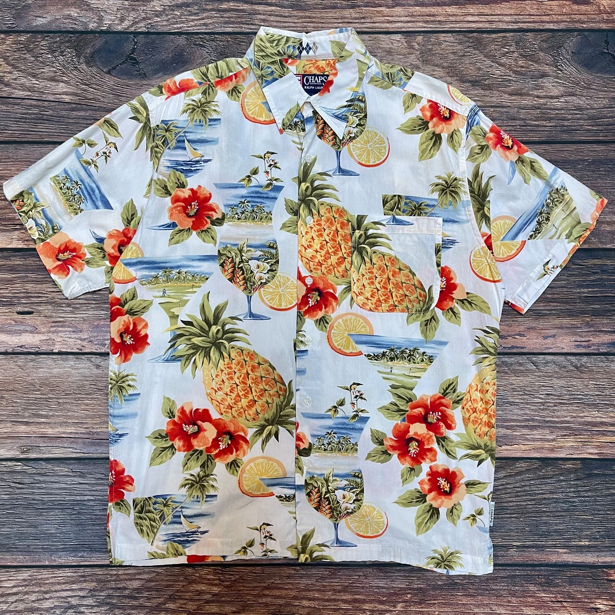 チャップス ラルフローレン 半袖アロハシャツ M | 古着屋DIGDIG