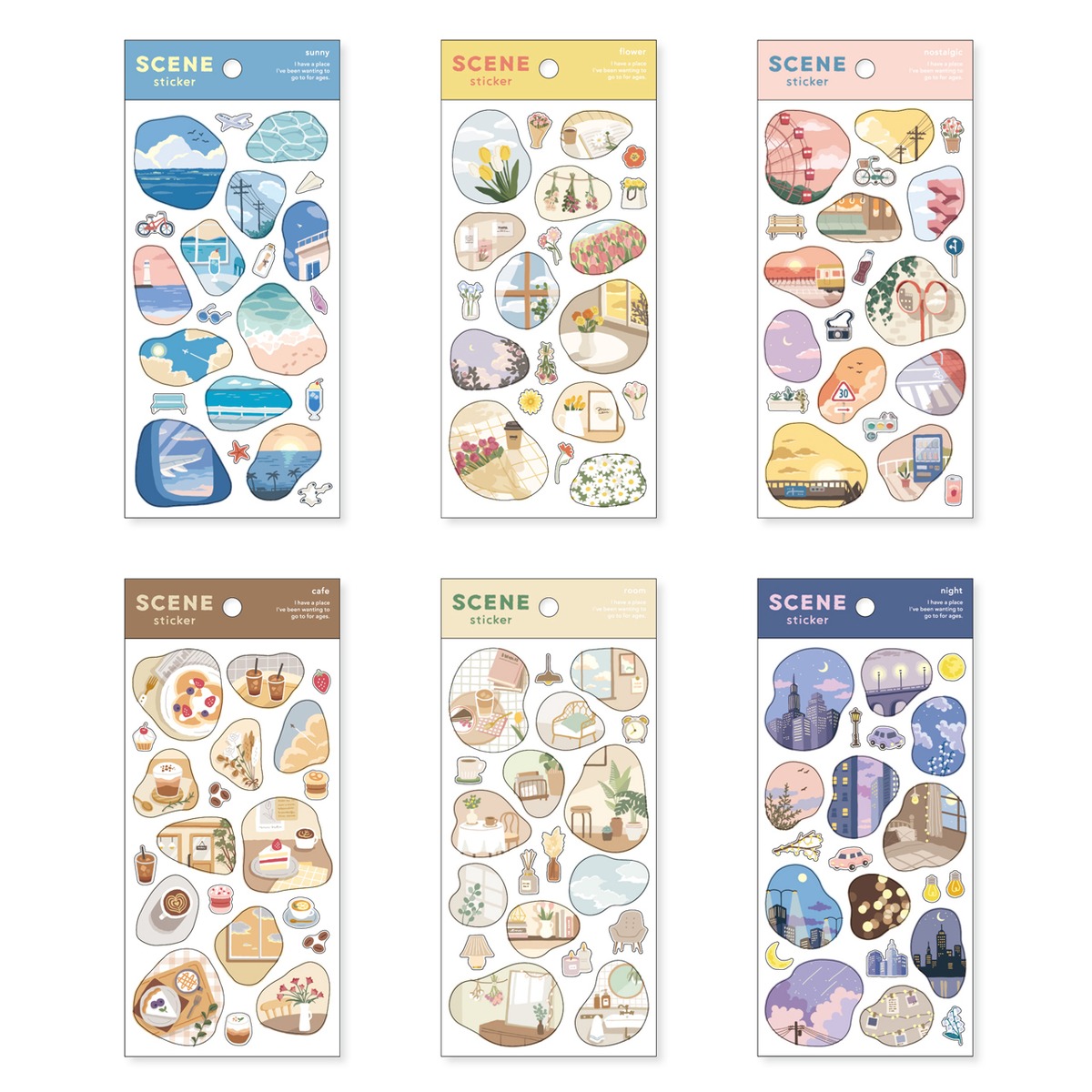 SCENE sticker 全6柄セット | KakeraBOX
