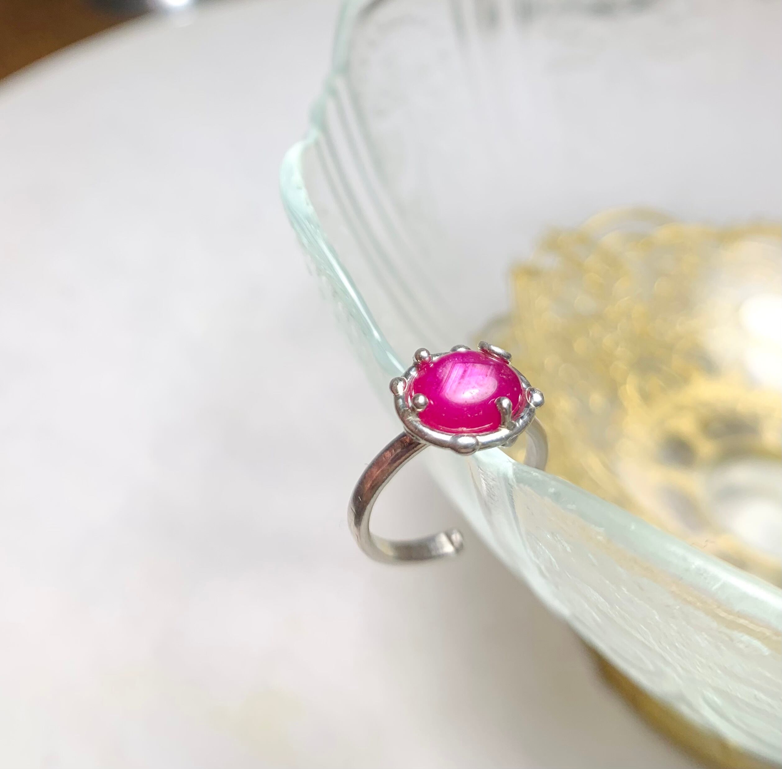 J64 マダガスカル産ルビー イヤカフリング／Ruby Ear Cuff Ring | stoneage