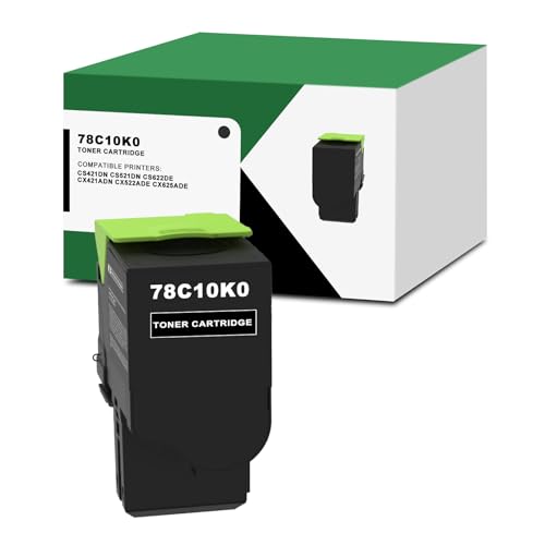 78C10レックスマーク用のブラックトナーカートリッジ交換CS421 CS421DN CS521 CS622 CX421 CX522 ...