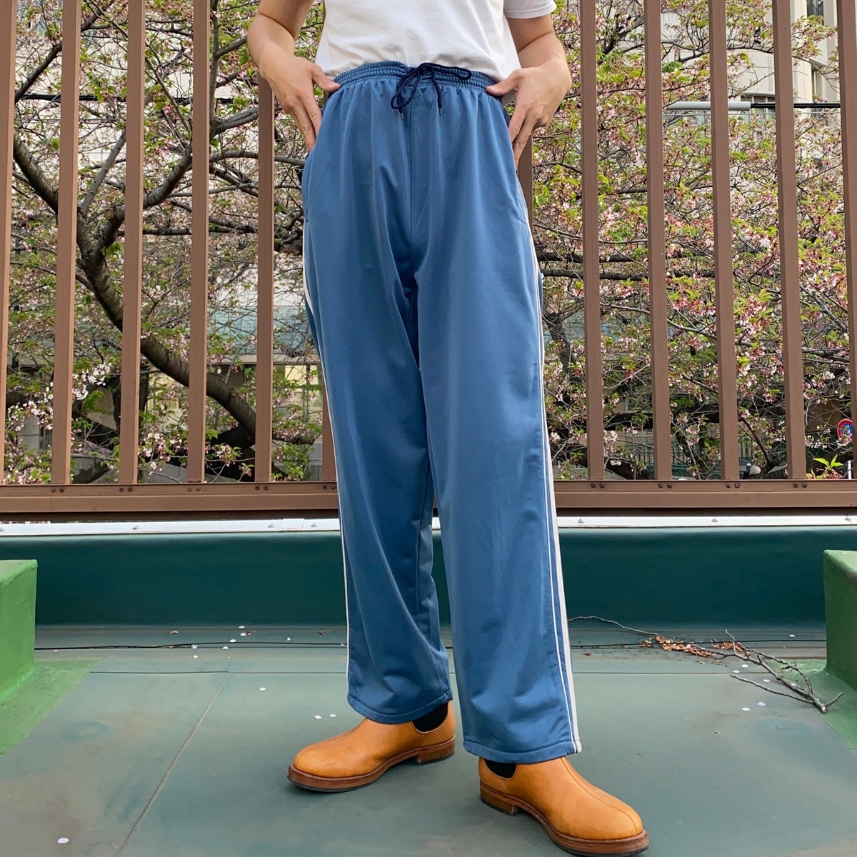 90's~ / dusty blue track pants | VANPELT