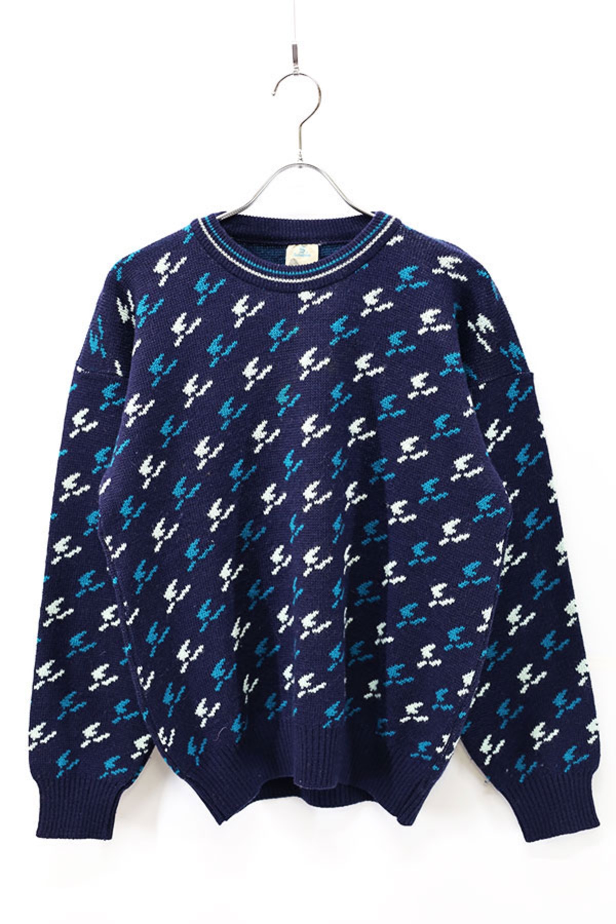 Used 90s ITALY Regularity All Over High Gauge Wool Knit Size M 相当 古着 ...