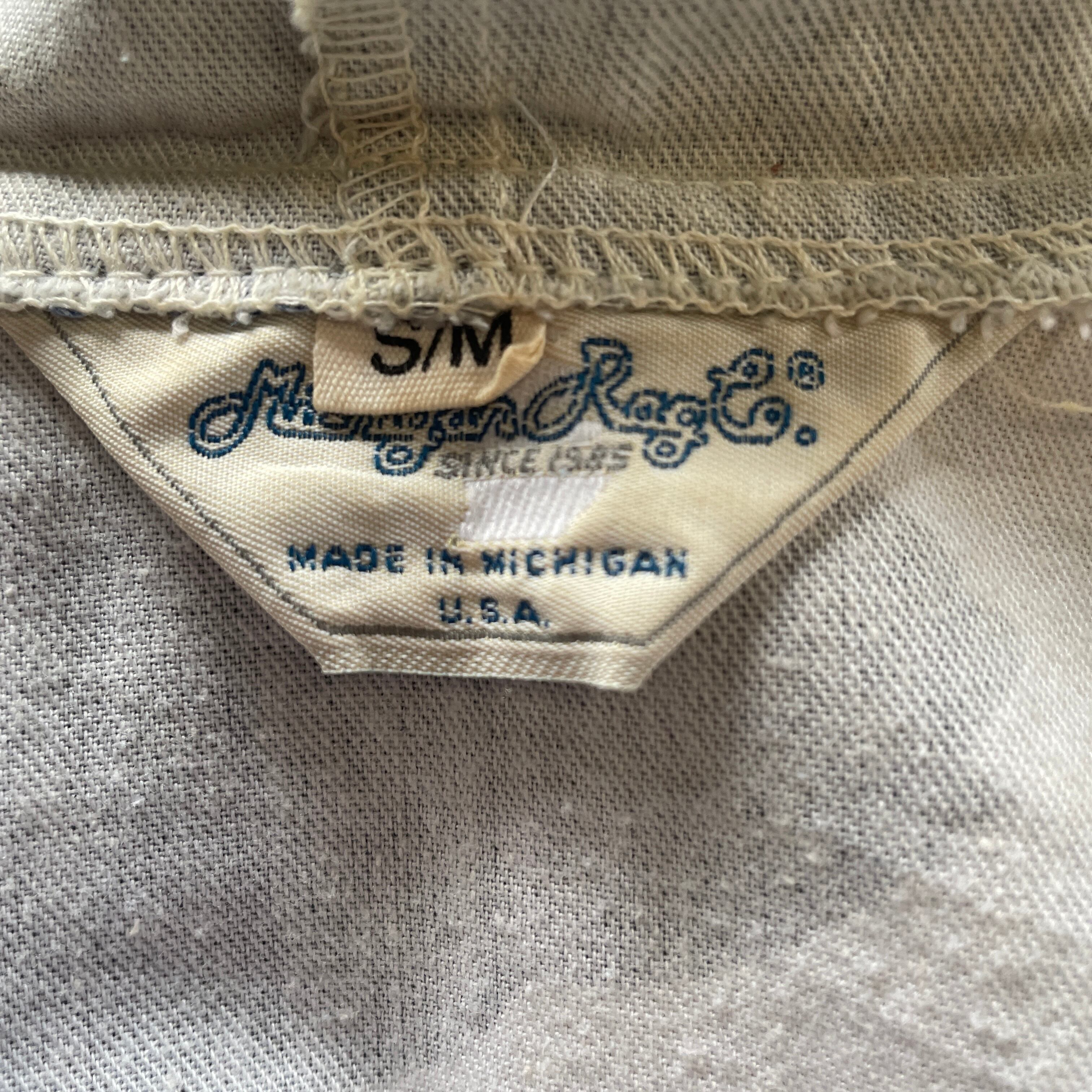 90年代 USA製 MICHIGAN RAG CO ミシガンラグ カモメ柄 総柄 コットンパーカー メンズL相当 古着 90s ビンテージ ...