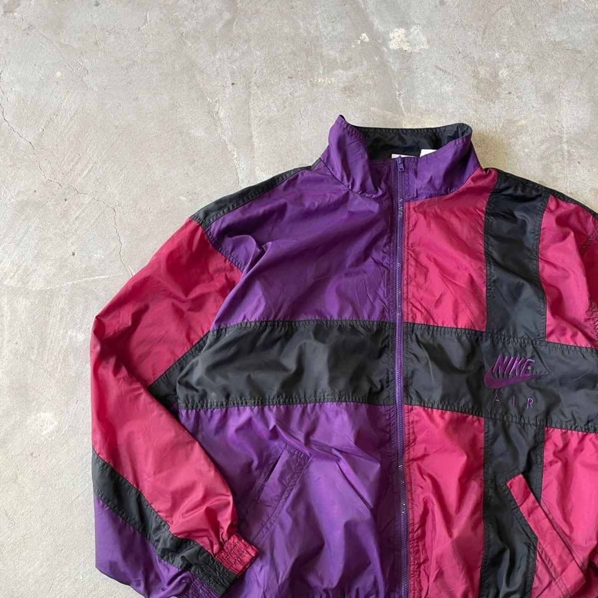 NIKE / 90's multi color nylon jacket size XL | 古着屋COBBLES (コーブレス)