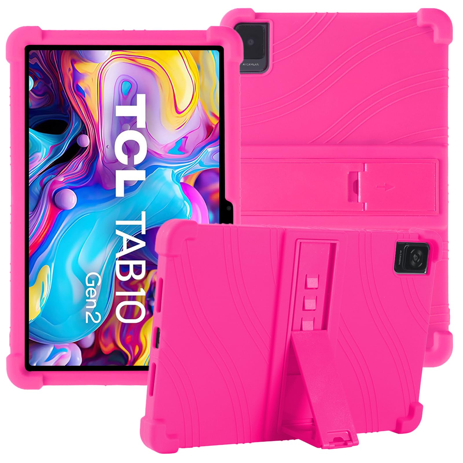 TCLタブ10 Gen 2 10.4インチタブレットケース（8196G/8496G）、TCLタブの衝撃プルーフソフトシリコーンキッズケース10 ...