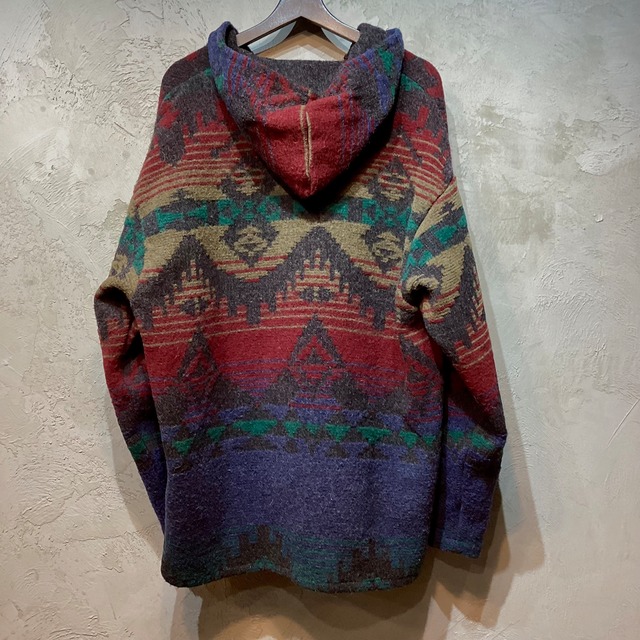 WOOLRICH NATIVE PATTERN WOOL BAJA HOODIE(80s) | BRAIN SCRATCH