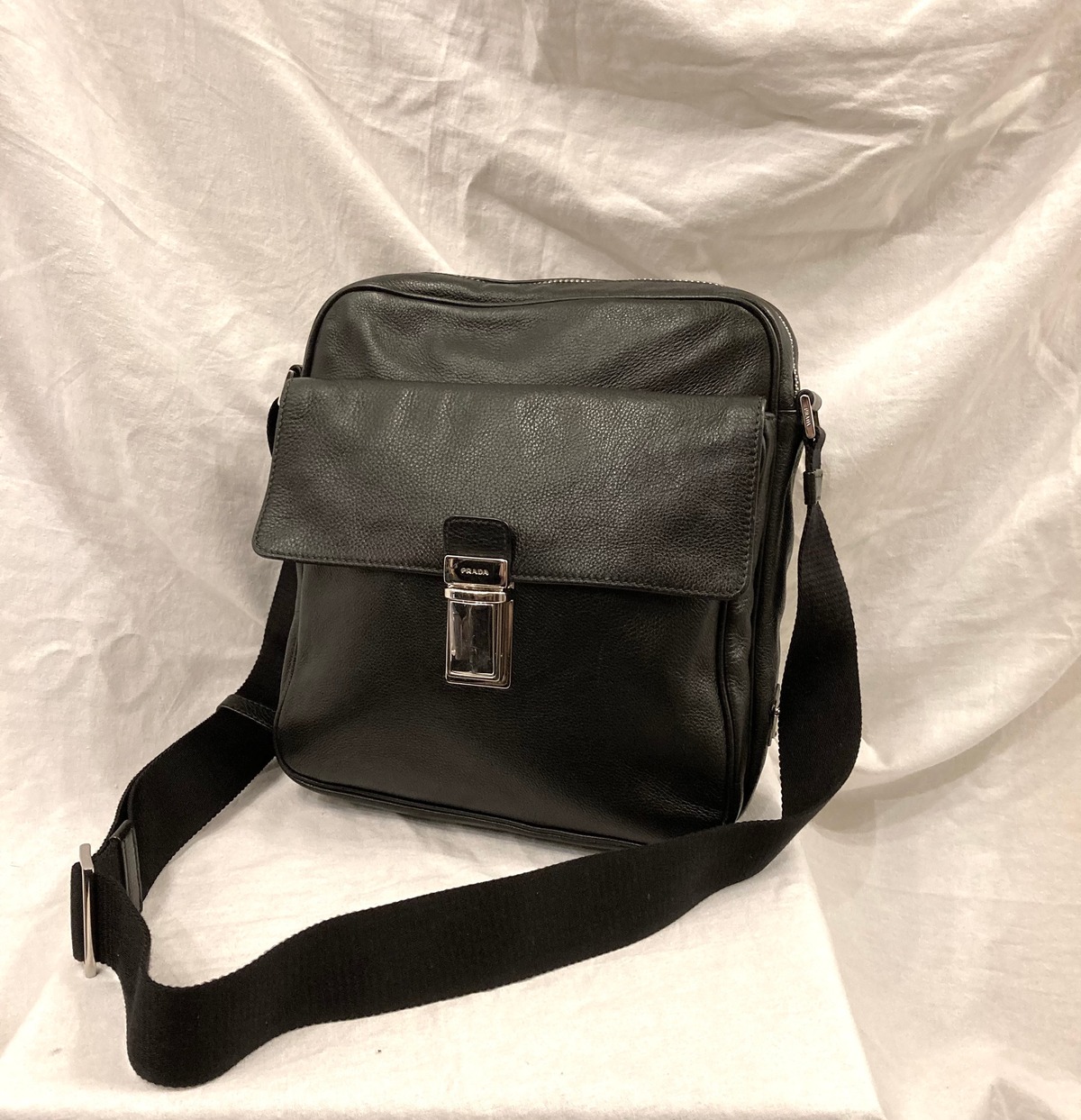 PRADA "Black Leather" Square Shape Shoulder Bag | CARBOOTS