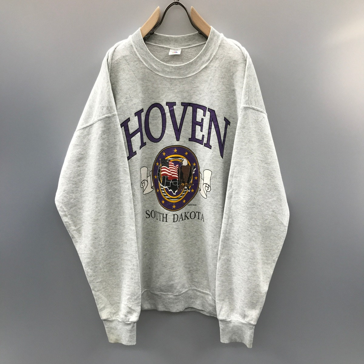 80〜90年代 XL HOVEN SOUTH DAKOTA のロゴプリントスウェット | 古着屋 EAGLEBASE