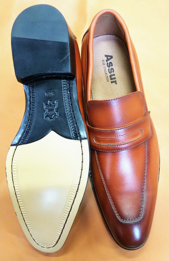 AS1652 レザーソール マッケイ製法 ローファー LBR | コージ製靴