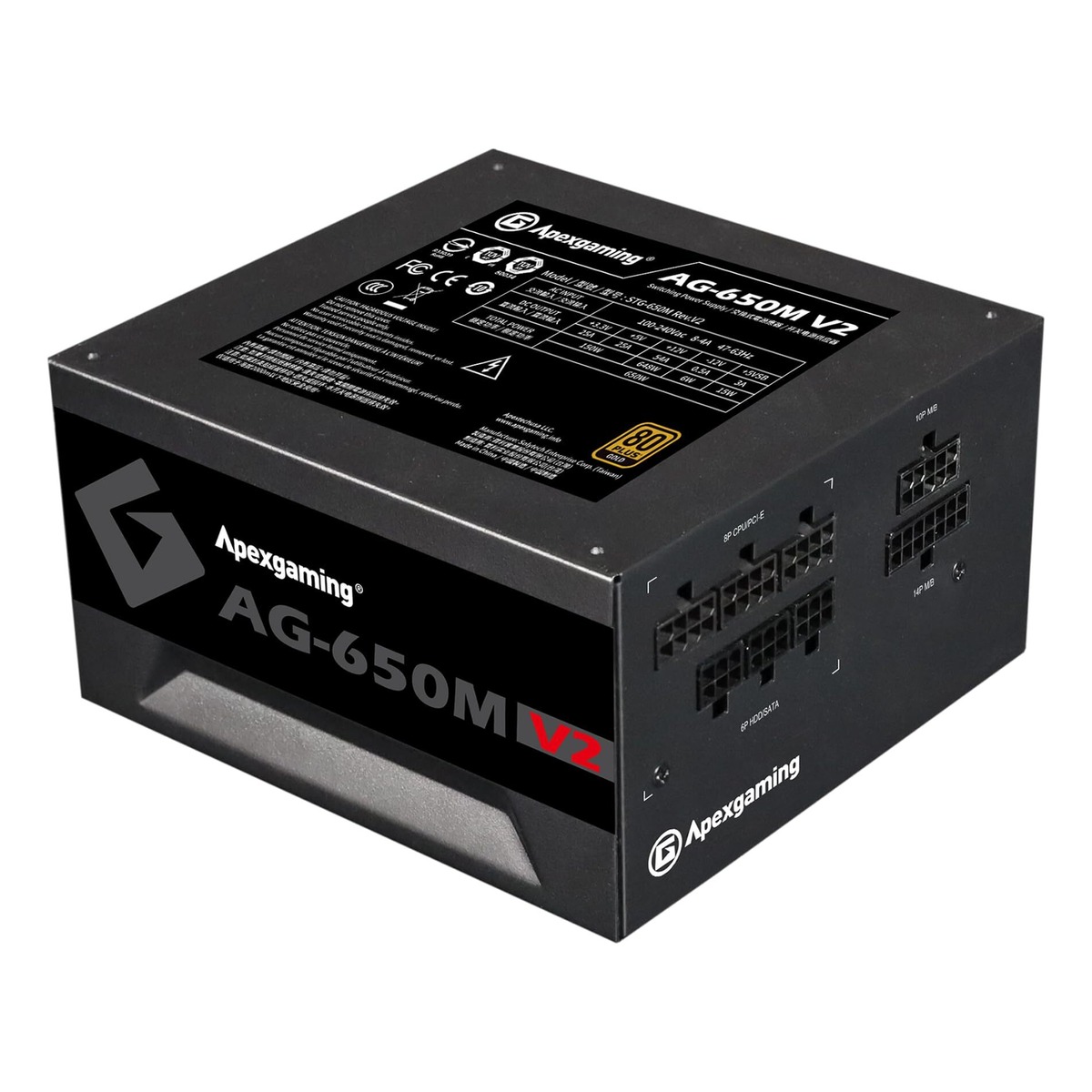 【在庫処分】Apexgaming AG-V2シリーズ 80 PLUS GOLD認証 PSU PSEケーブル同梱 10年保証 フルプラグイン ...