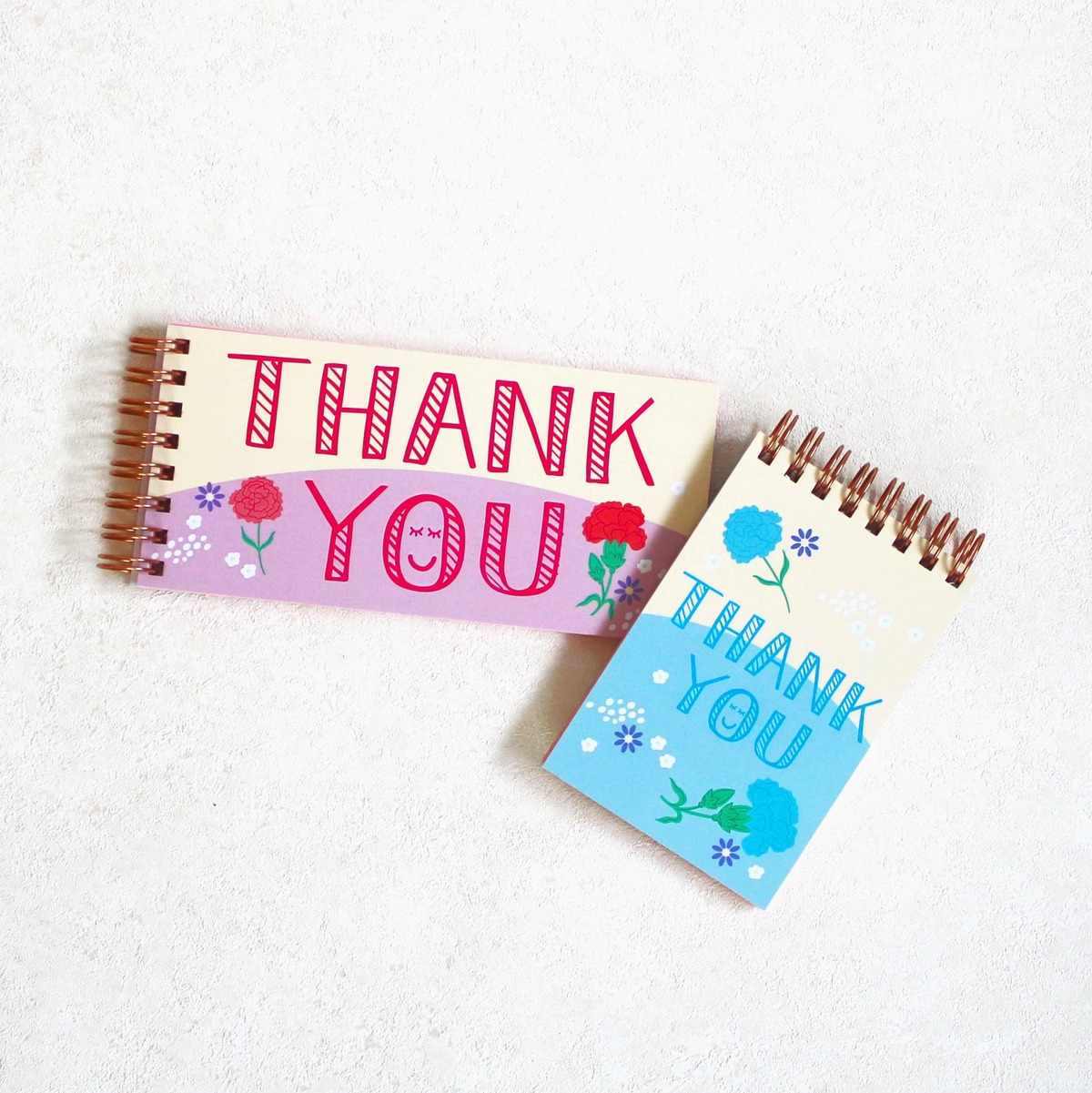 kamitopiaオリジナルメモ帳（Thank you）｜スマホサイズ＋A7変形サイズセット｜想いを伝えたい時に... | kamitopia