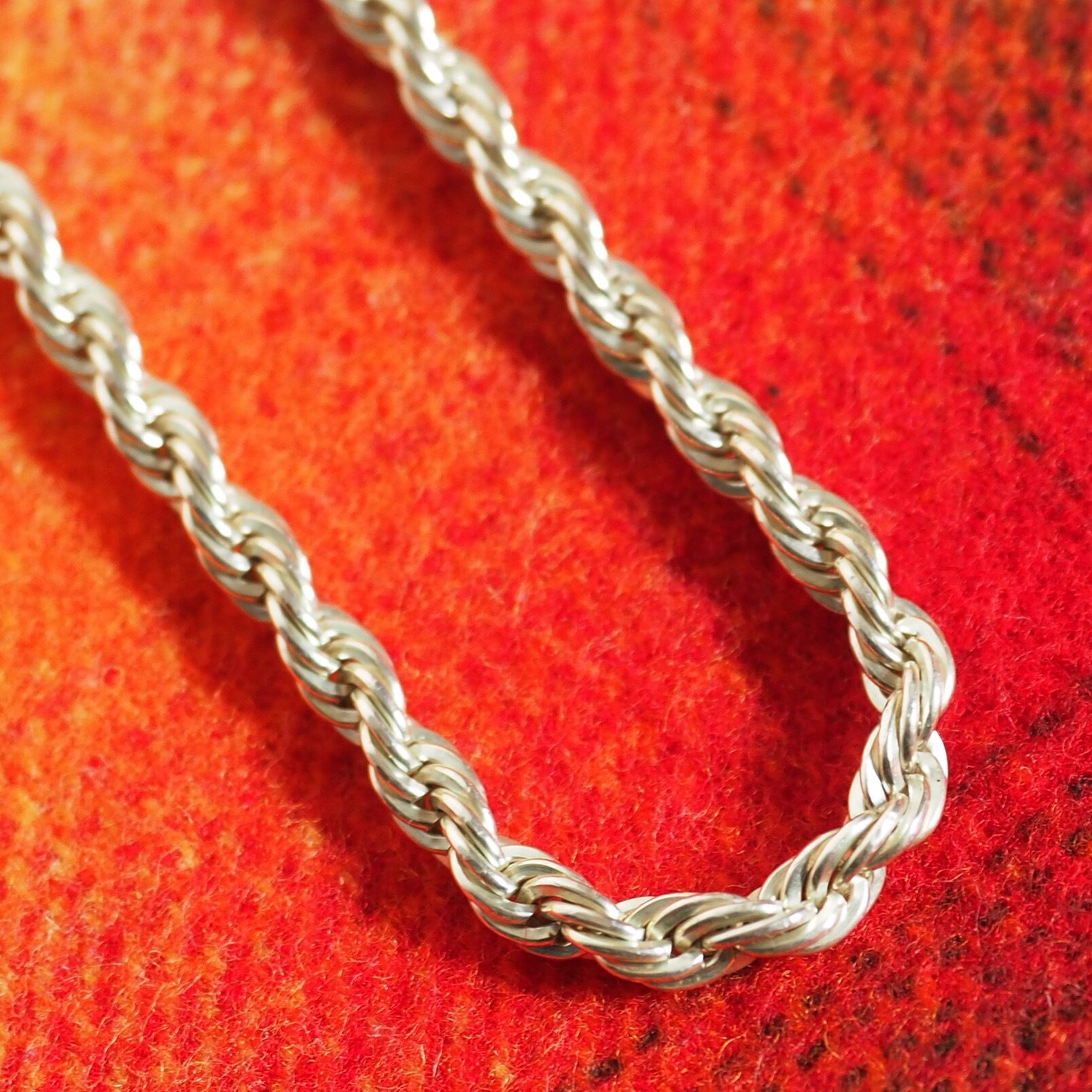 Vintage Silver Twisted Rope Necklace | nanika