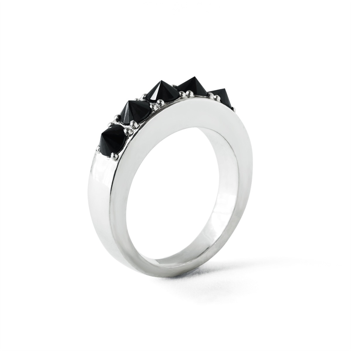 studs ring 01 black | IKEDAHIKARI.
