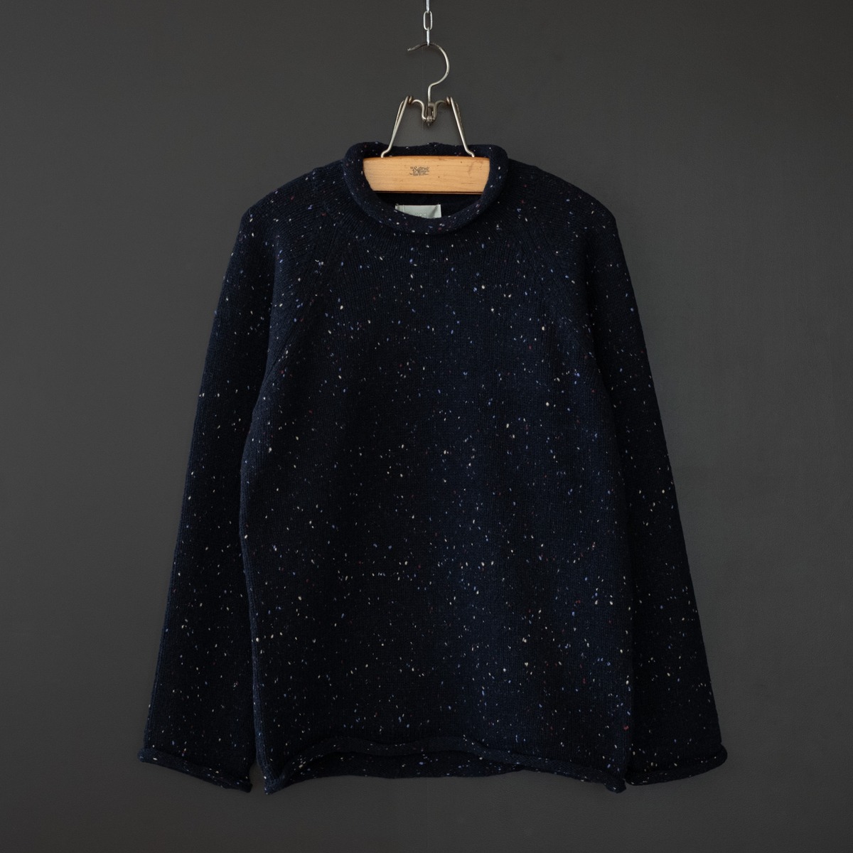 【soglia】 LERWICK Neps Rollneck Sweater (navy) | dros dro