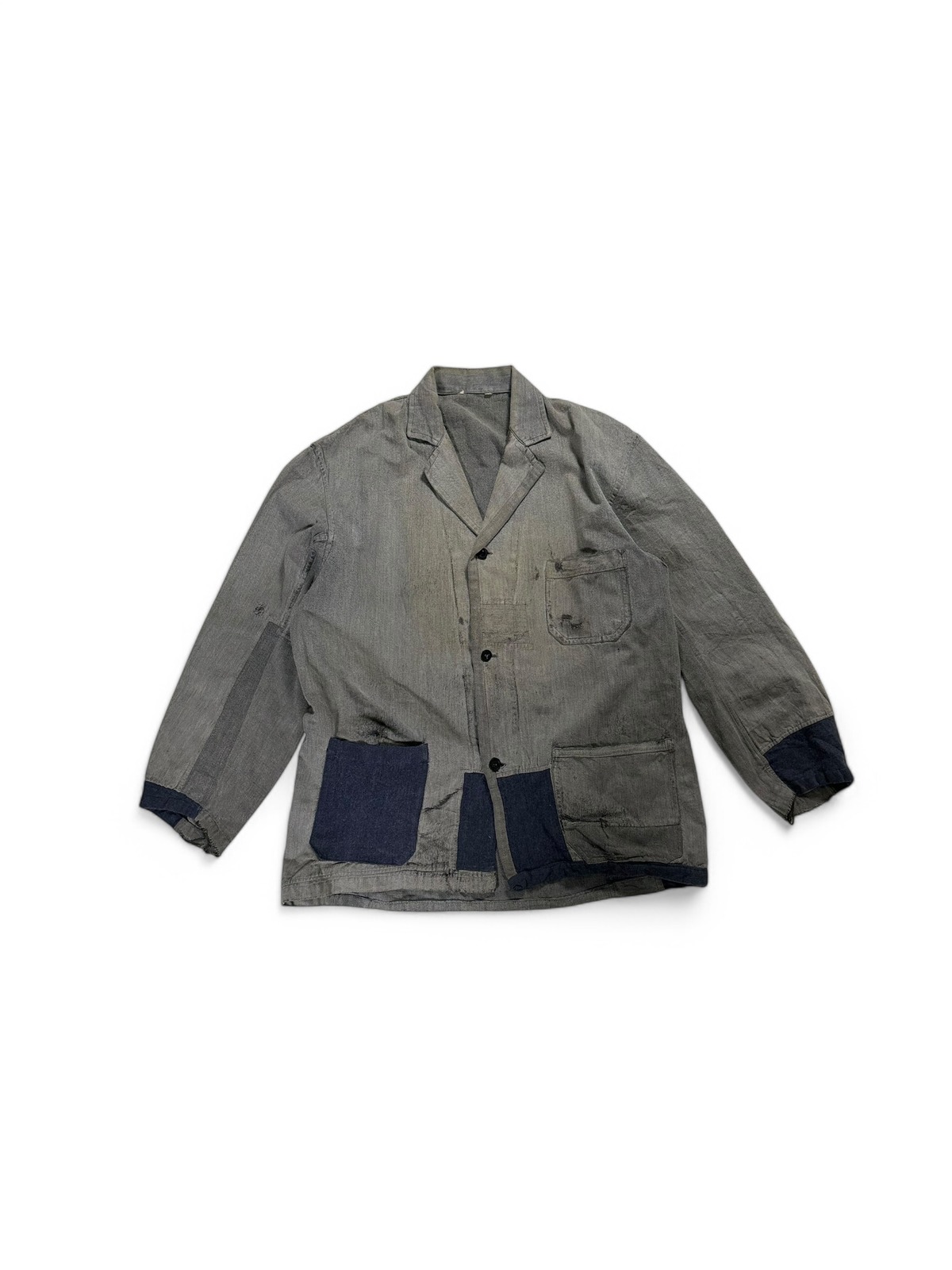 40s French Workwear Black Chambray Jacket | wardrobe