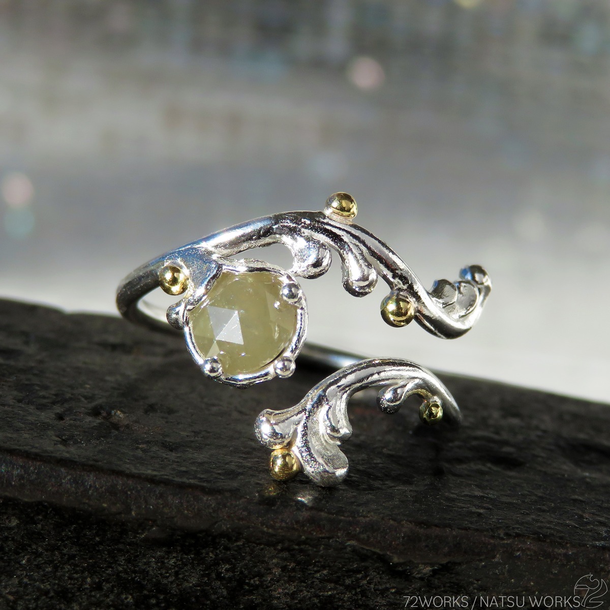 ボタニカル ダイヤモンド リング / Botanical Diamond and 18K Ring | NATSU WORKS Jewelry