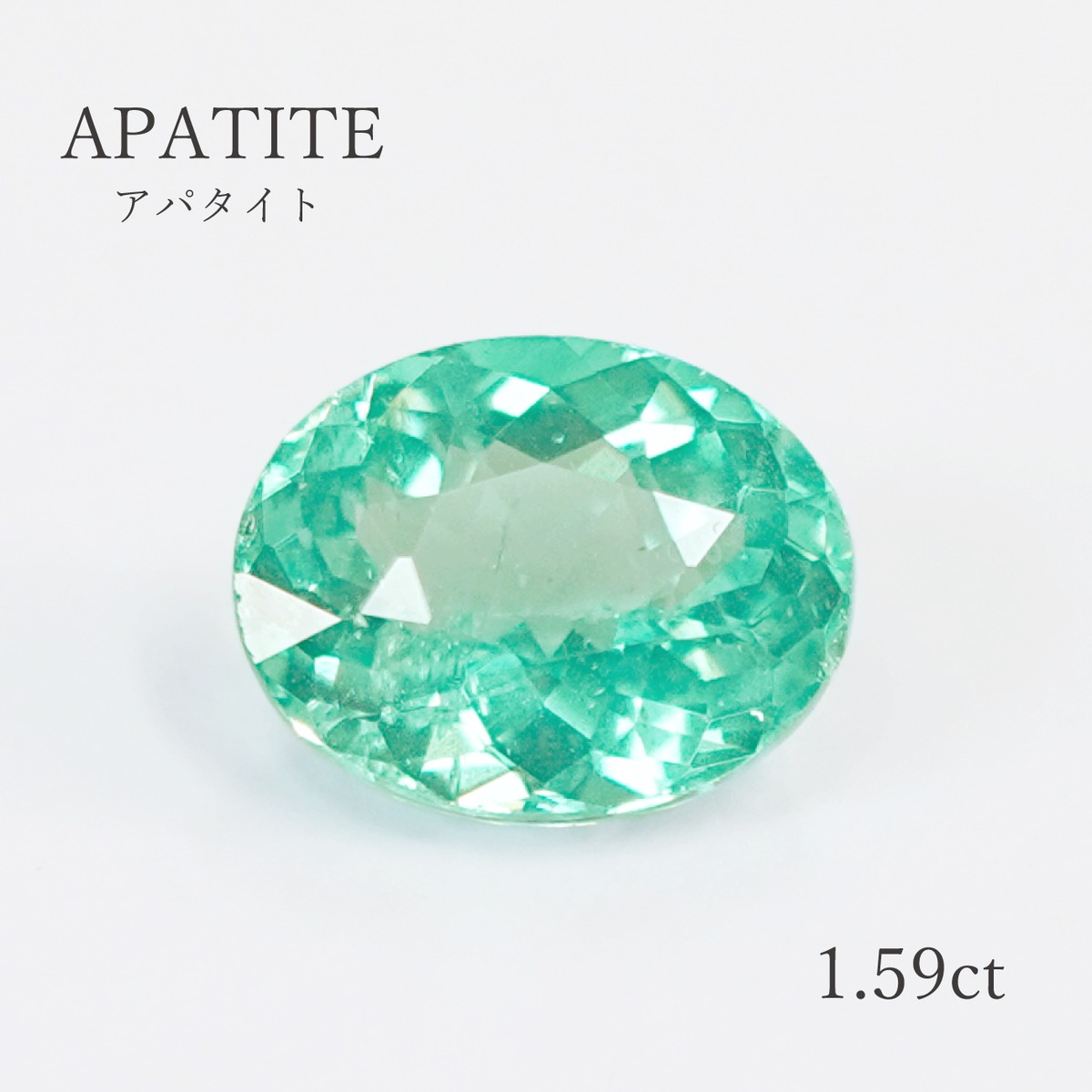【1.59ct】アパタイト 約6.6×8.3mm ルース（裸石) | Swallow Tail（スワローテール） ハンドメイドジュエリー 工房直営ショップ