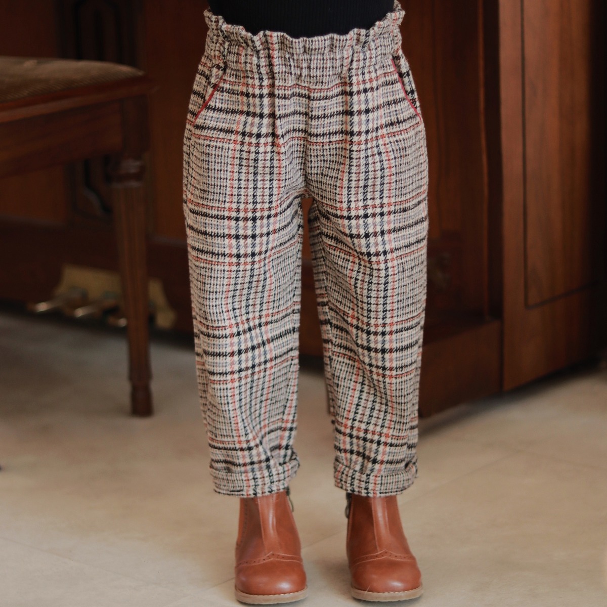 Brown check pants | Audeamus