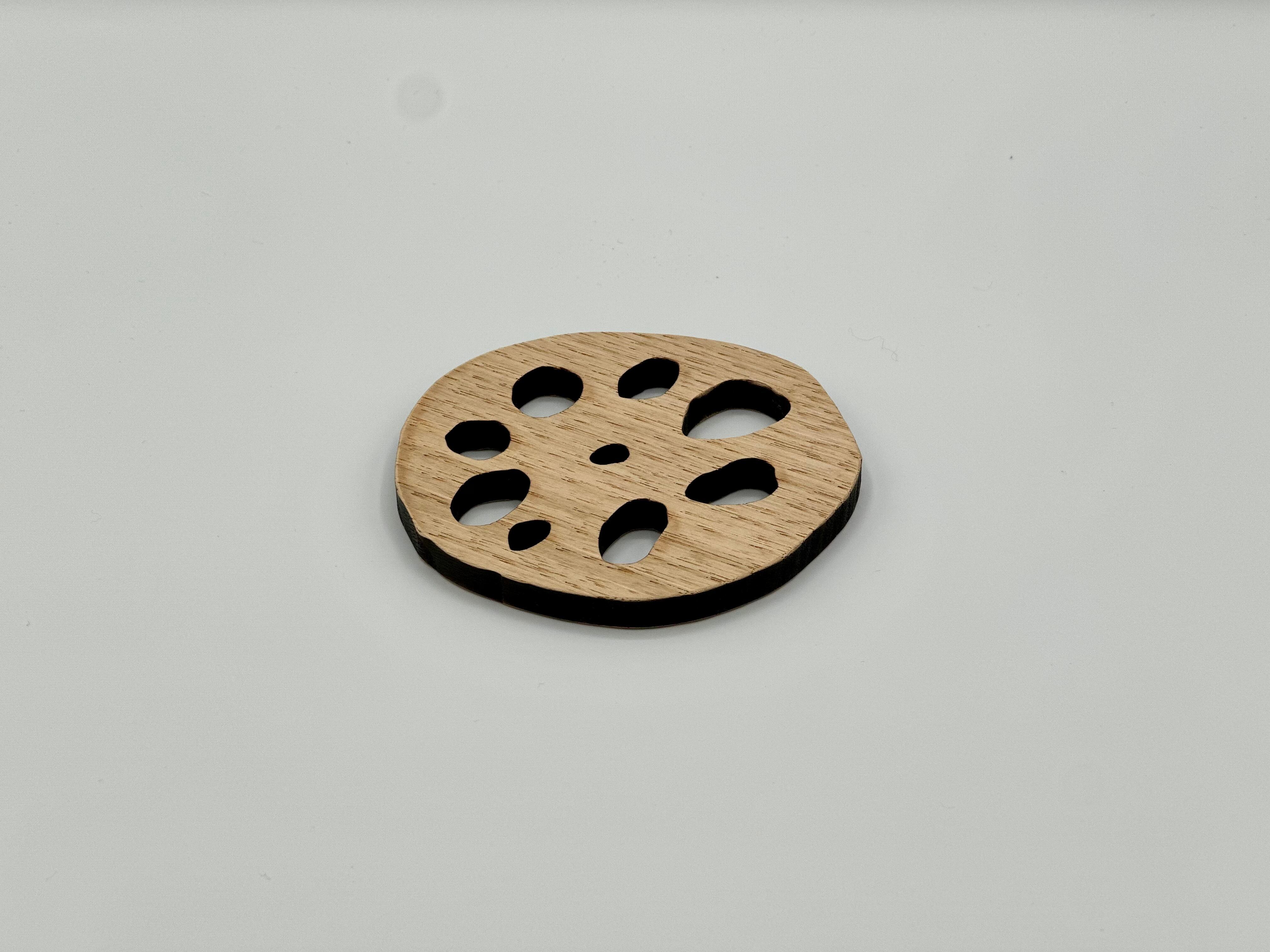 【3枚組み】コースター 蓮根(くりぬき) | KURIMOKU