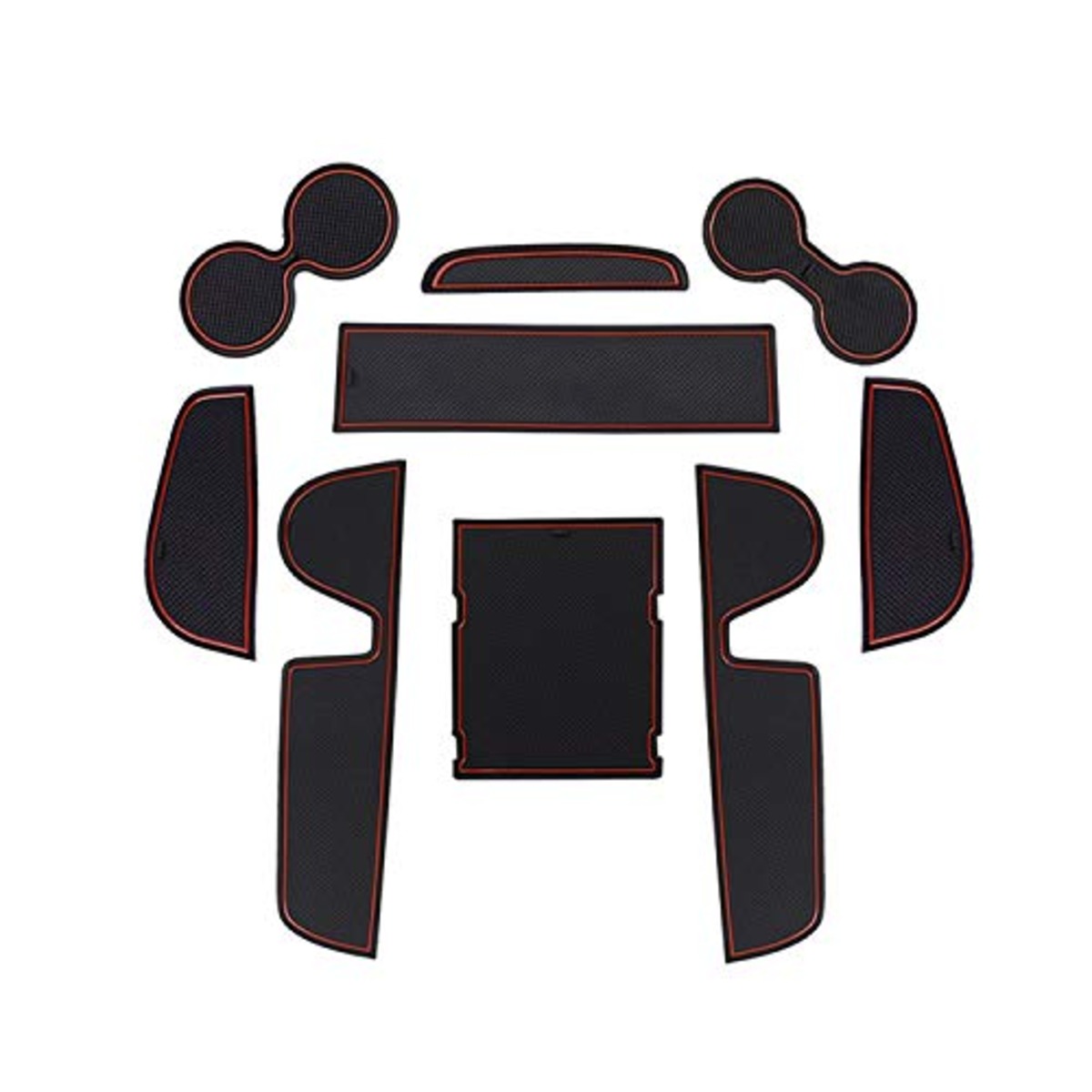 ruiya 新型 マツダ CX-30 DM系適用 ドアポケットマット コンソールマット インテリア ラバーマット ノイズ軽減 滑り止め 4色 ...