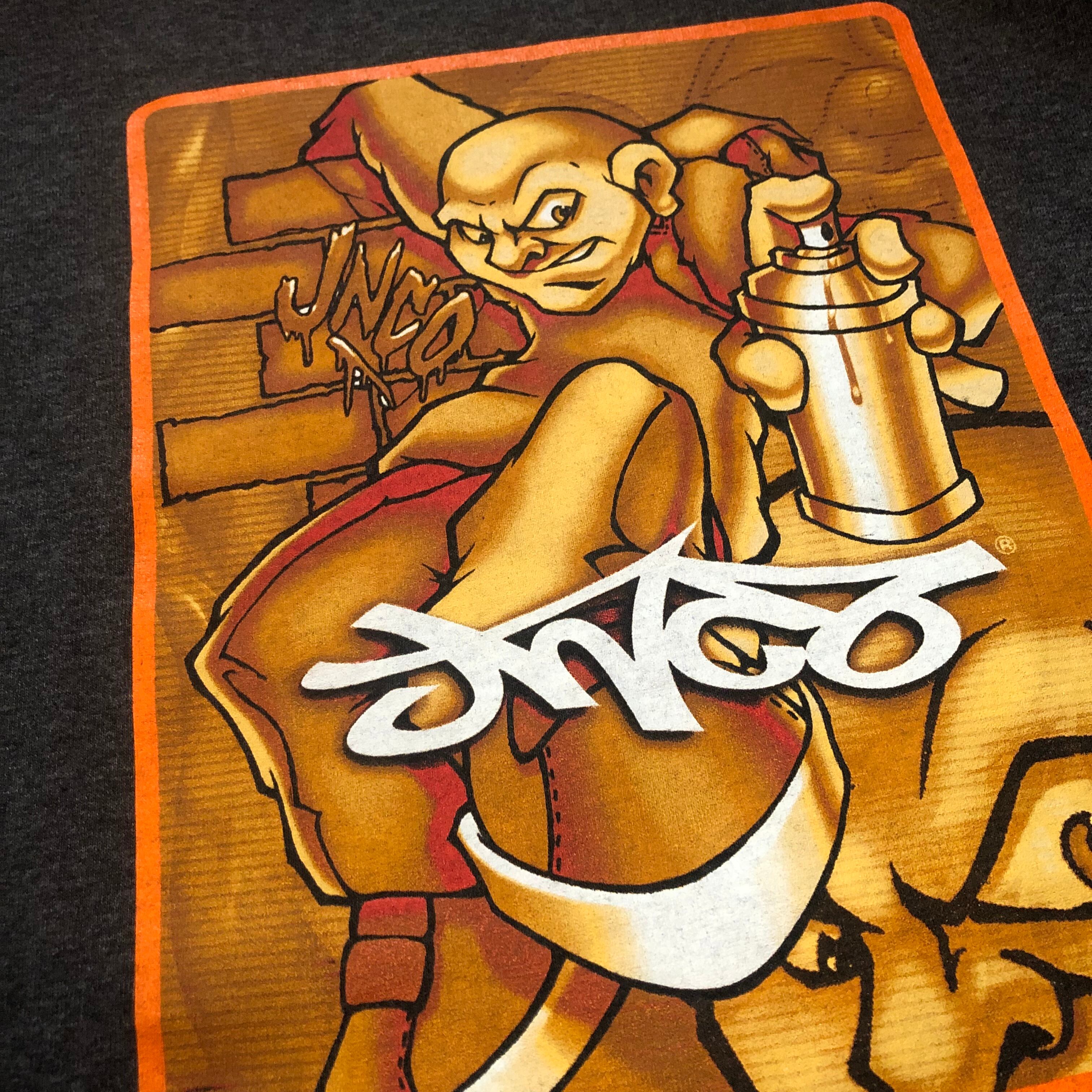 90s JNCO/Logo print Tee/USA製/M/ロゴプリントTシャツ/グレー/ジンコ | nimunamu