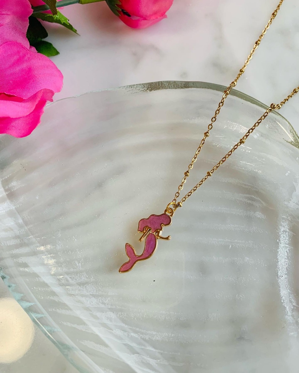 ピンクマーメイドネックレス | MH Mermaid