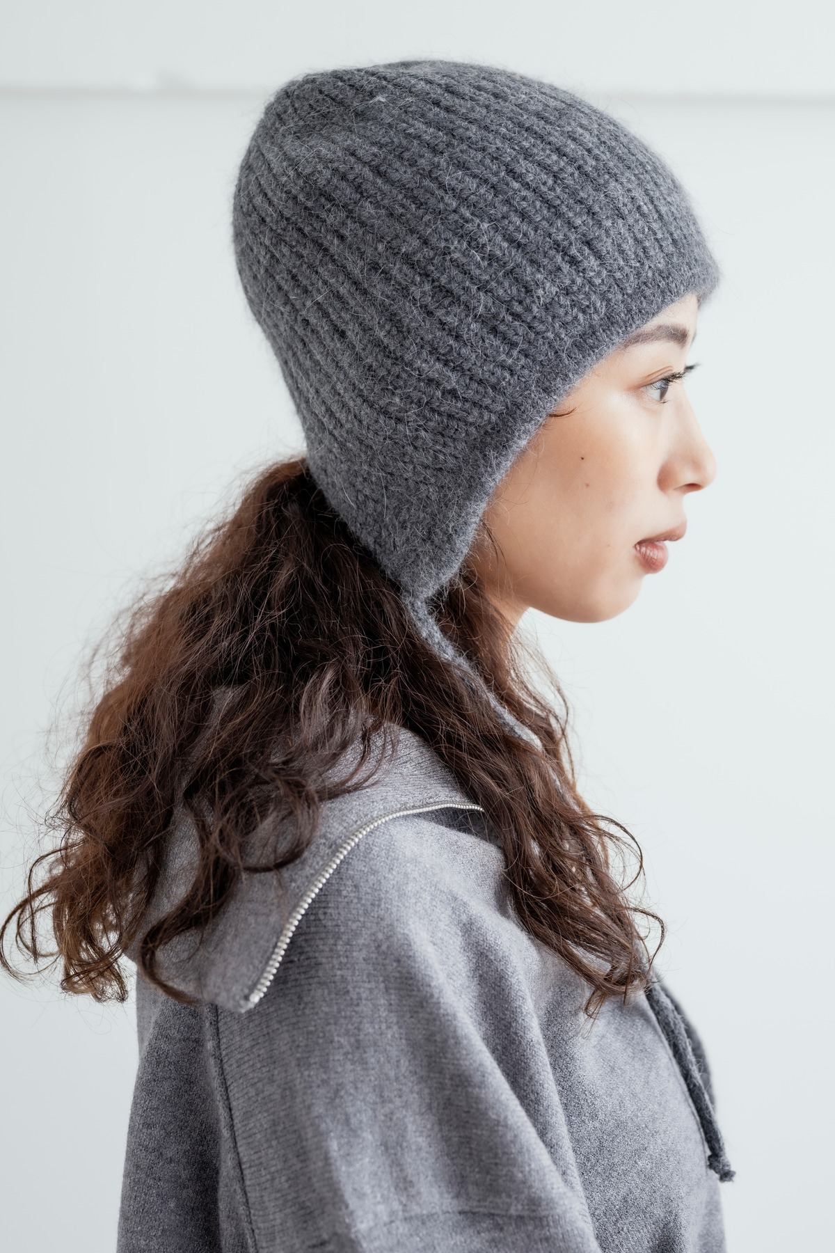 string design angora mix beanie | myl