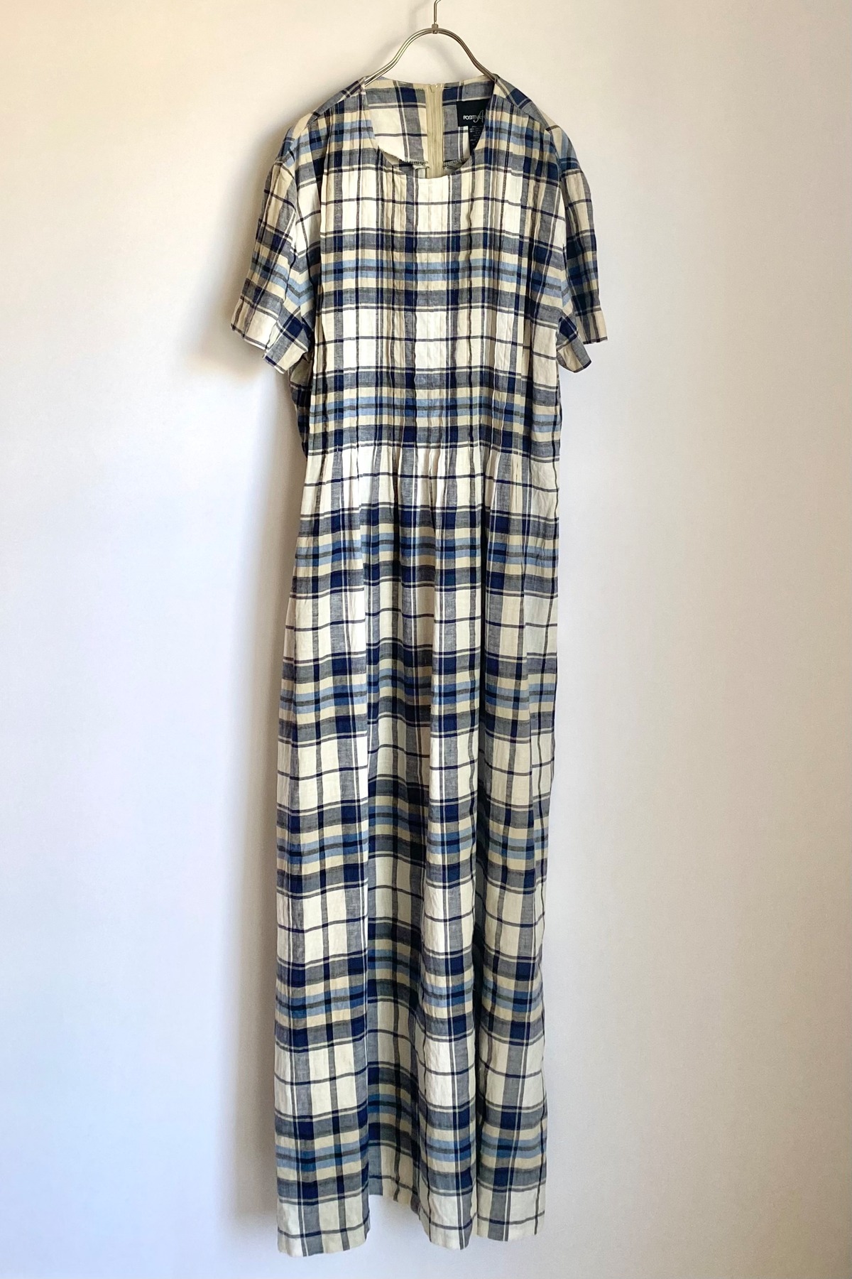 Vintage USA retro half sleeve checkered pattern long onepierce レトロ アメリカ ...