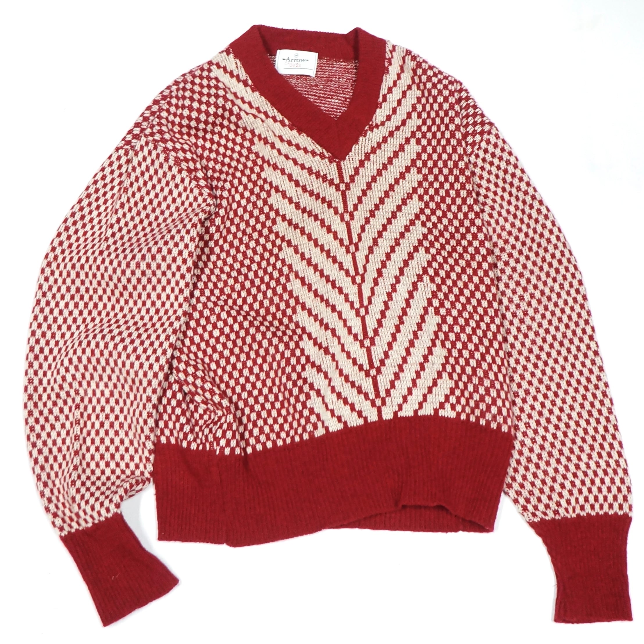 1970’s ~ "Arrow" Acrylic Knit Sweater | Pay ID
