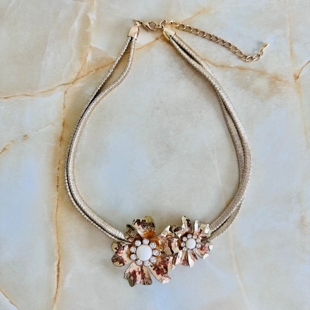 【993】ゴールドフラワーネックレス | BELLA GENTE