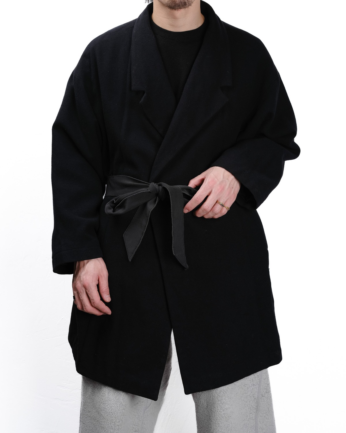 [1990s - Early 2000s] "SHIRIN GUILD" Lambswool Felted Kimono Coat with ...
