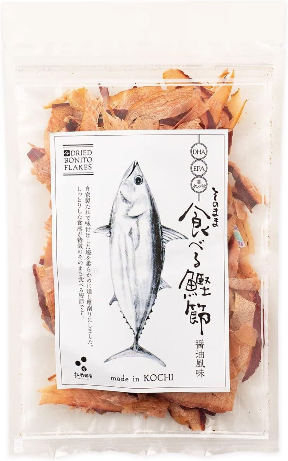 鰹節 そのまま食べる かつお節 スライス おつまみ 酒の肴 醤油風味 自家製ダレ しっとり食感 (50g)×1パック 土佐料理司 | kki foods