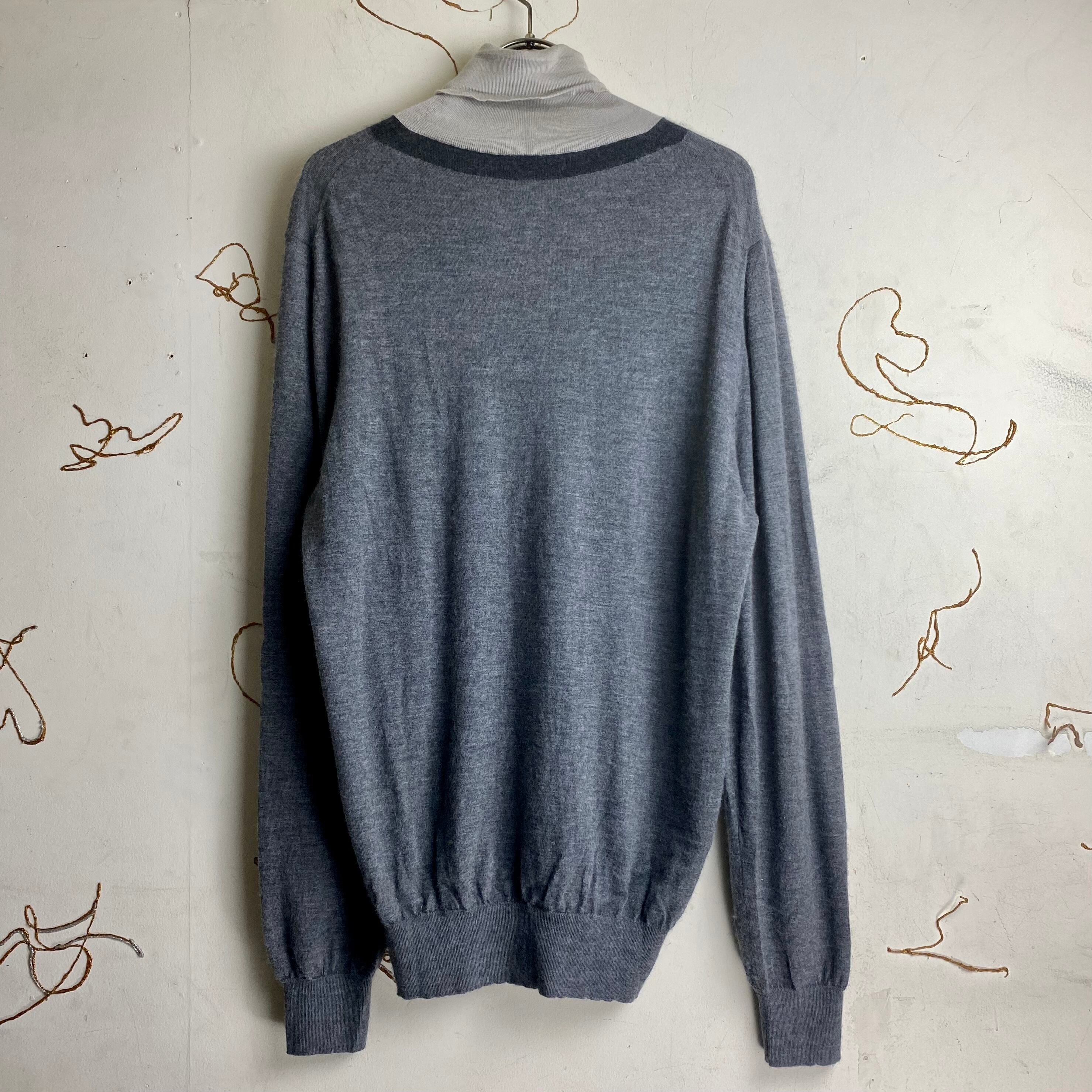 HERMES fake layered cashmere turtleneck sweater | NOIR ONLINE