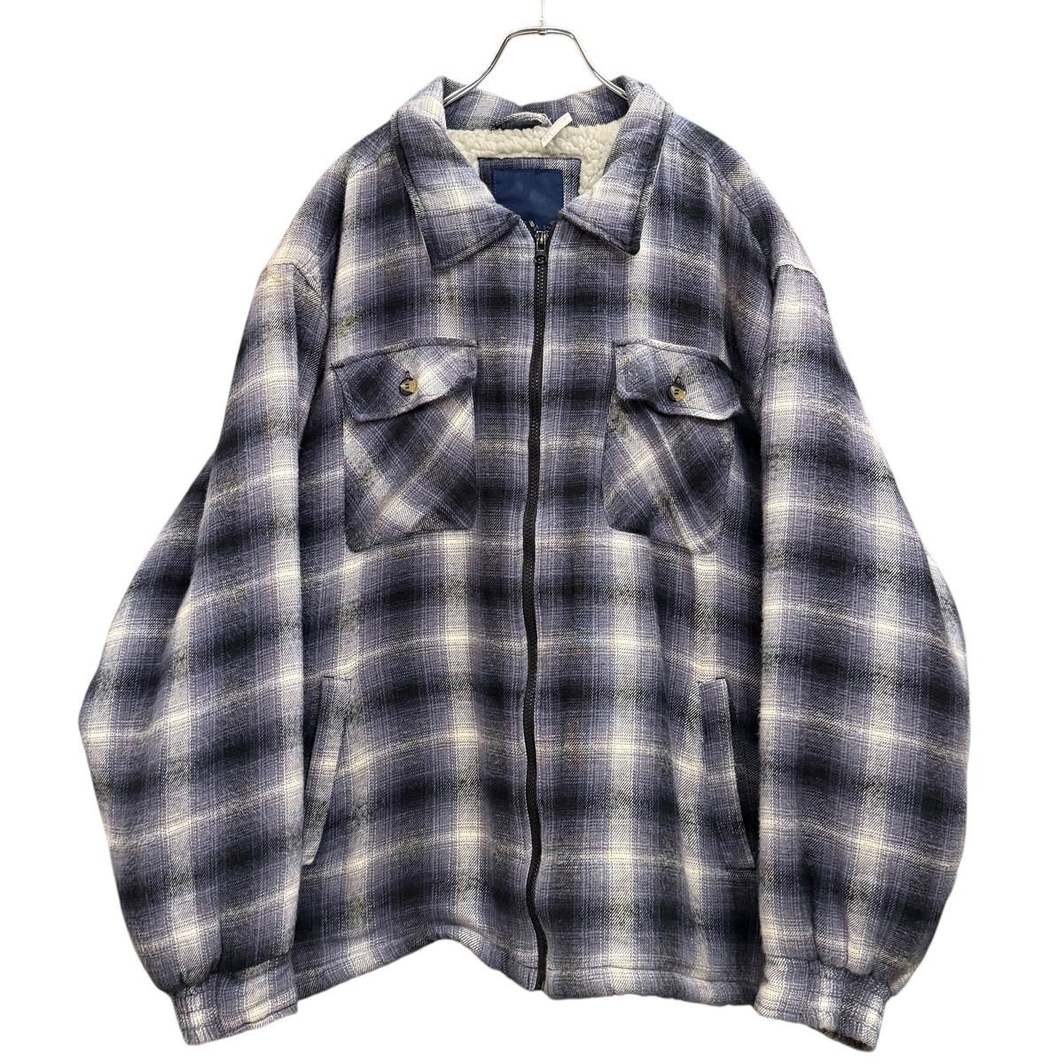【オンブレ】Basic Edition Omble Check Boa Jacket | spike osu