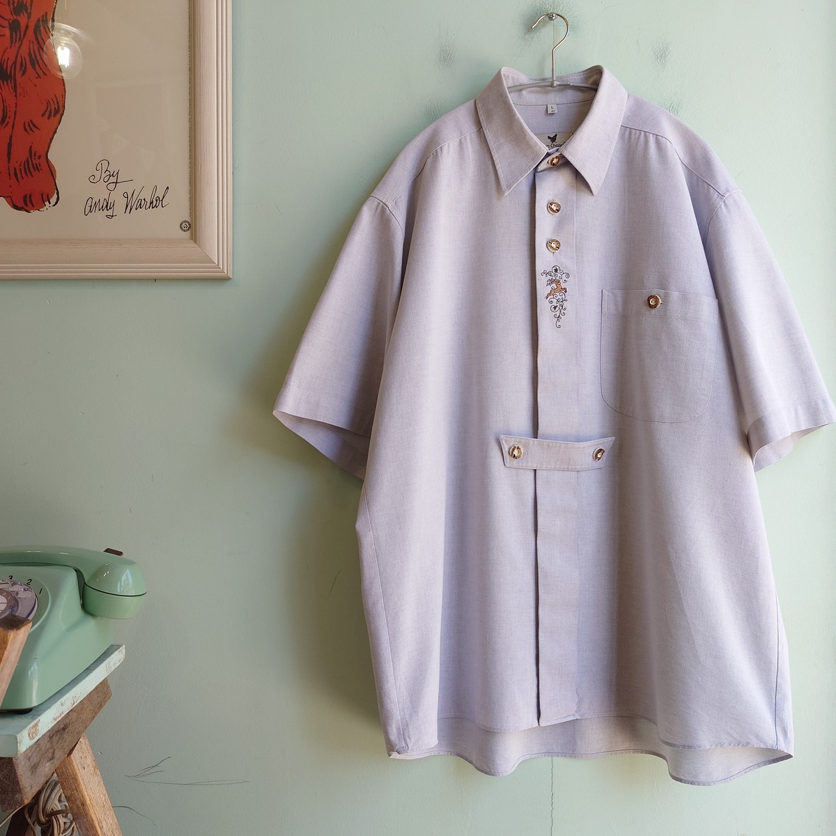 jean chatel ユーロヴィンテージ チロリアンシャツ 刺繍 | MANULBOY